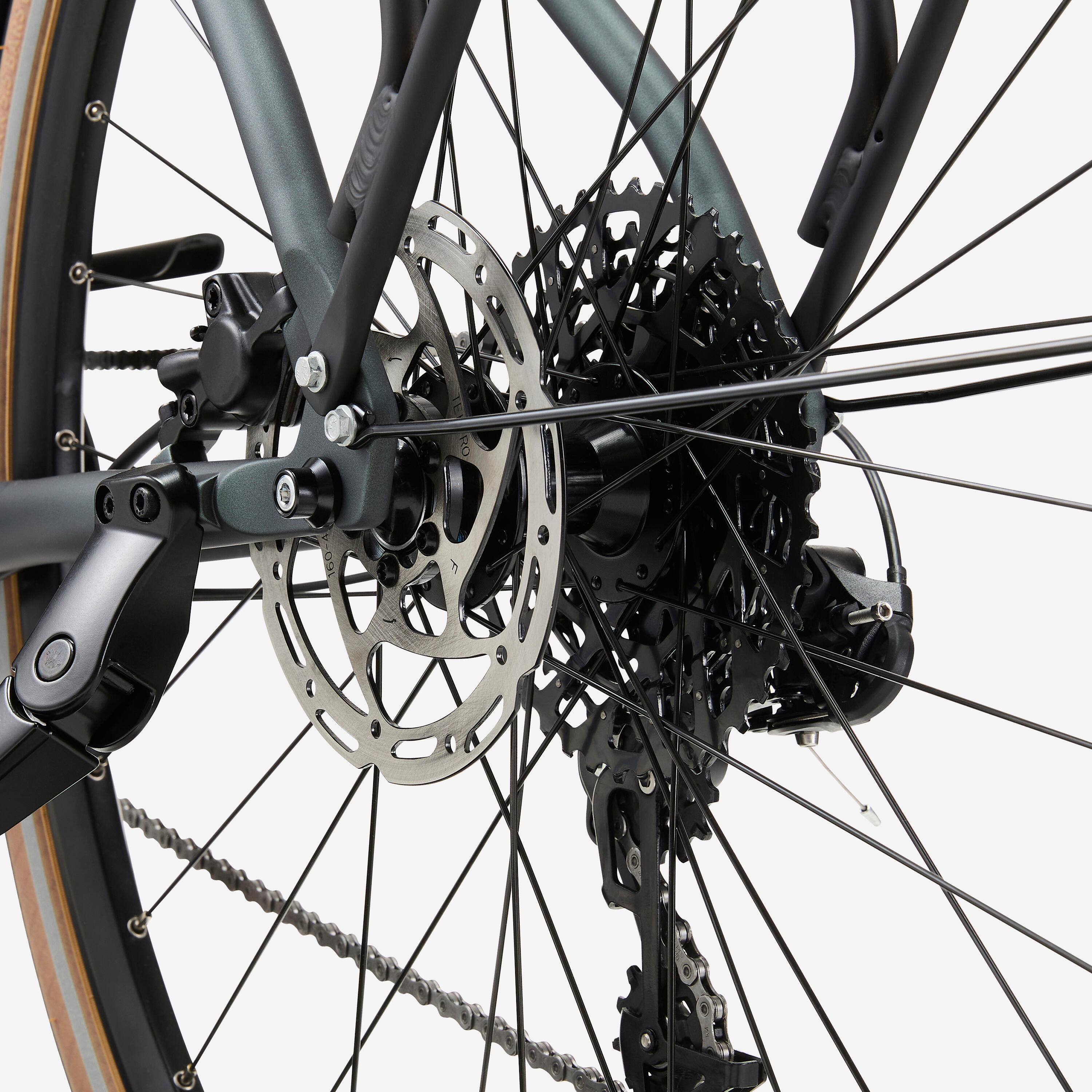 City Bike Long Distance 28 Zoll Elops LD900 LF Damen dunkelgrün - Decathlon