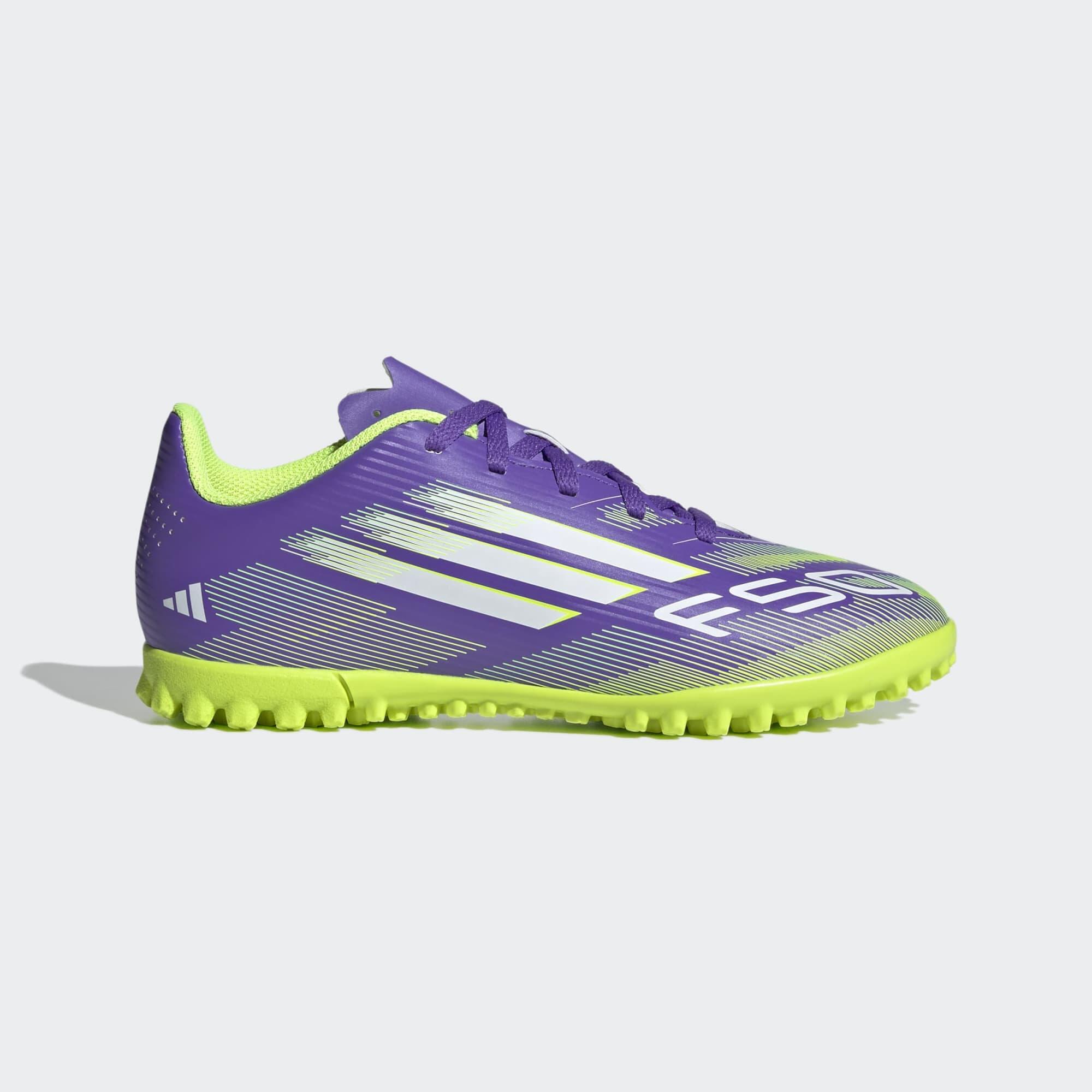 Kids' Boots F50 Turf - Purple/Green - Decathlon