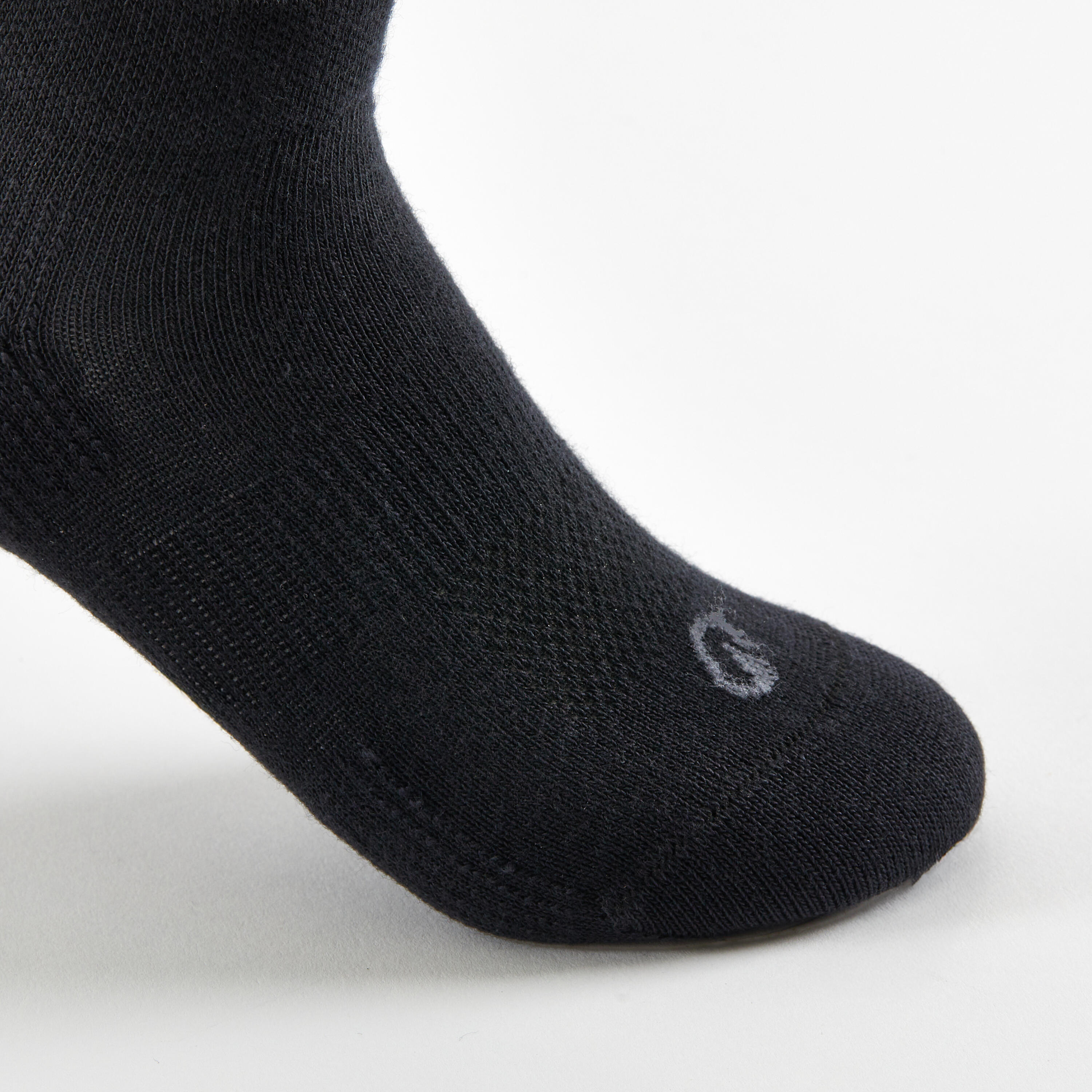 Halfhoge sportsokken voor kinderen RS 160 zwart/grijs set van 3 paar ...