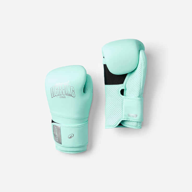 Boxing Training Gloves with Ergonomic Foam - Mint Green - Decathlon