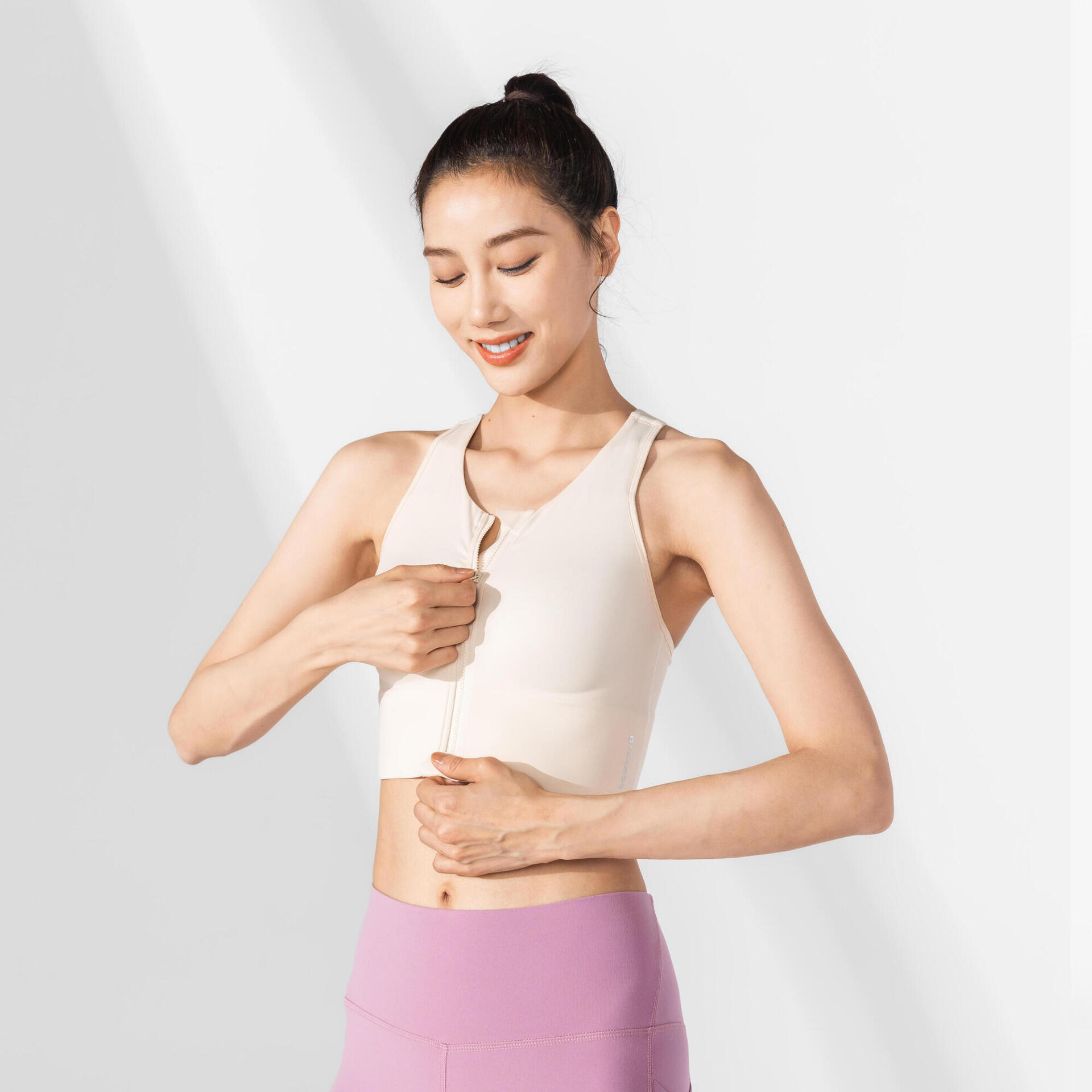 CN 920 LONG ZIP BRA EGGSHELL