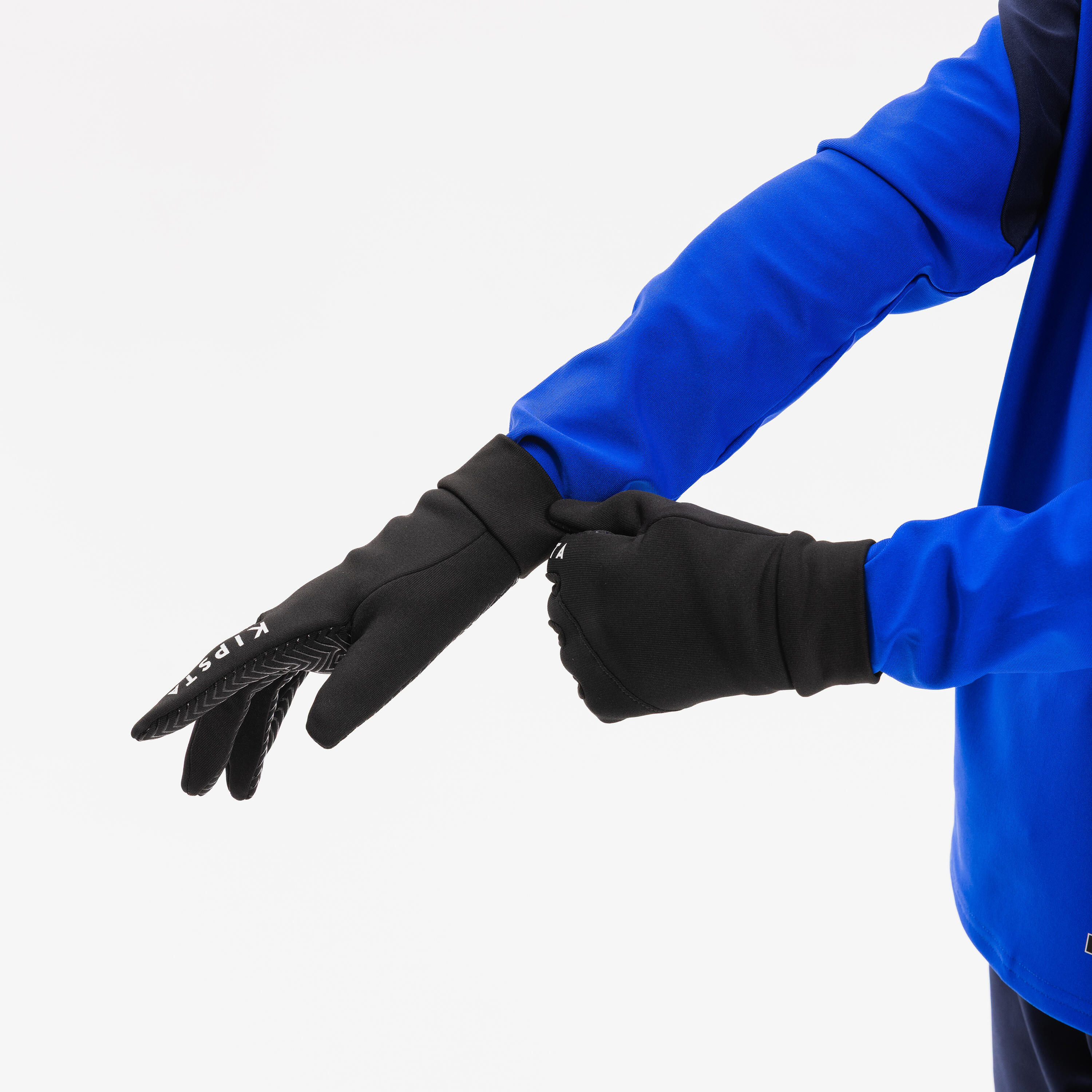 Detské futbalové rukavice keepdry 500 čierne - Decathlon