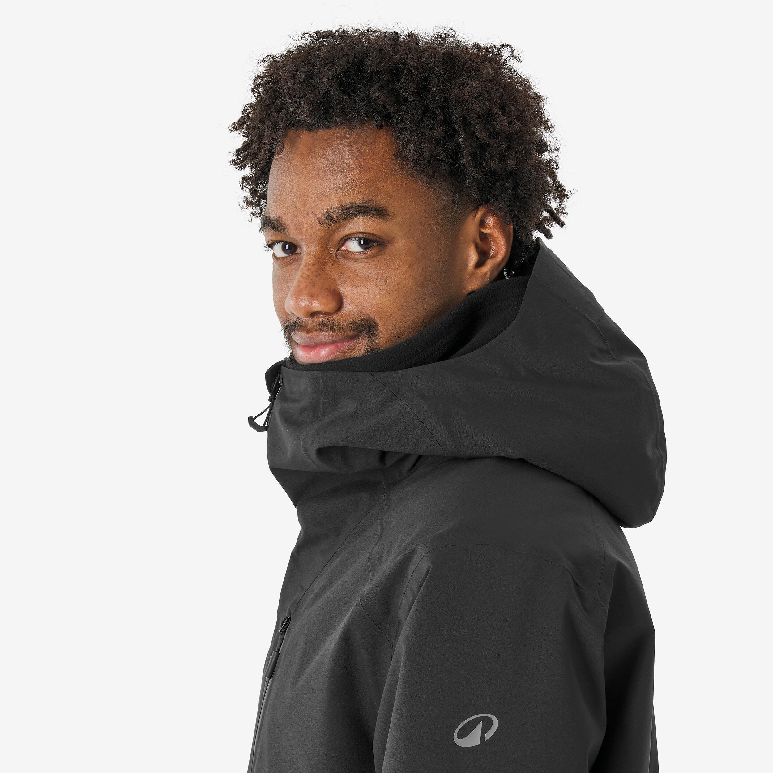 Men’s warm and breathable ski and snowboard jacket, 500 AM - Black ...