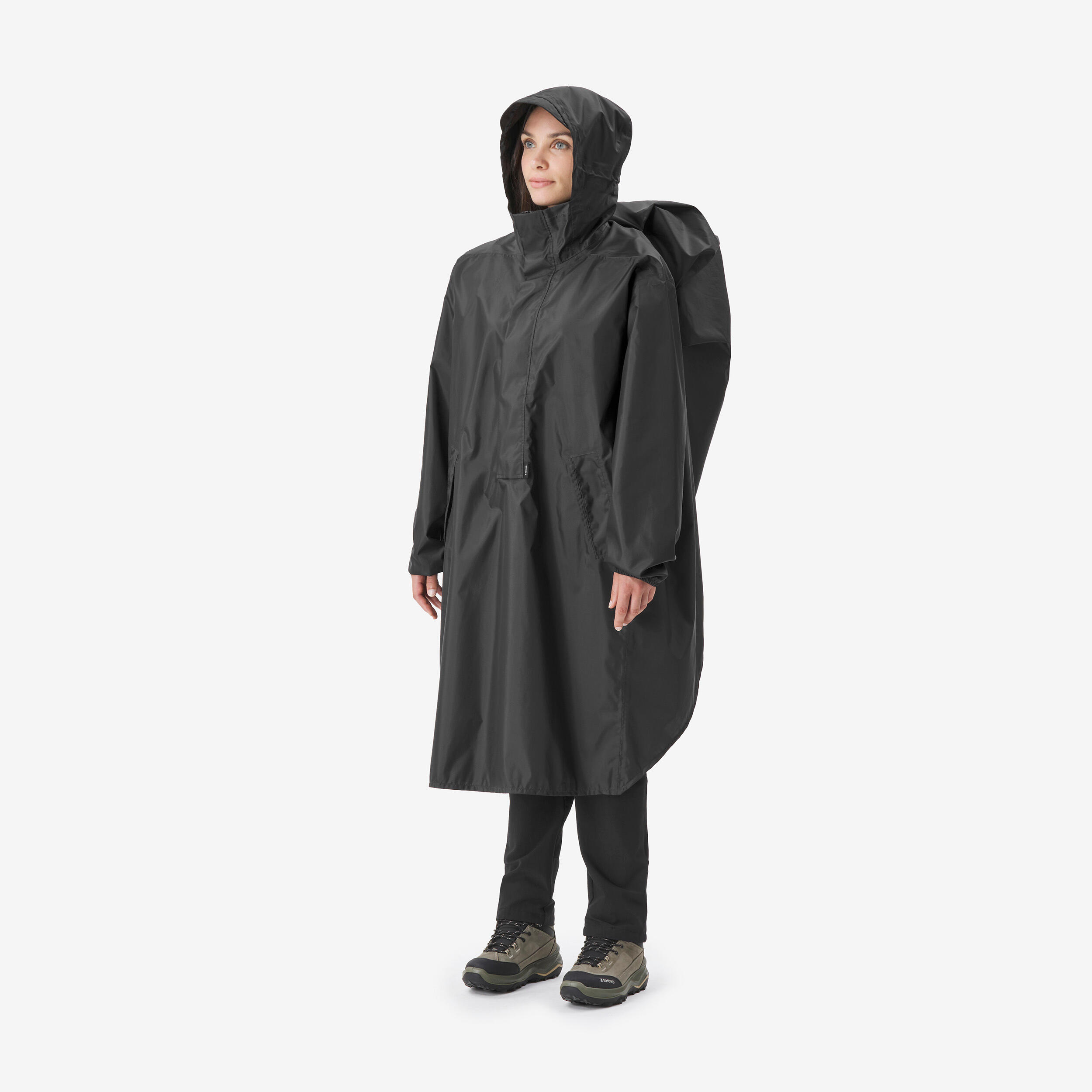 Hiking rain poncho - MT500 - 60L - Black SIMOND | Decathlon