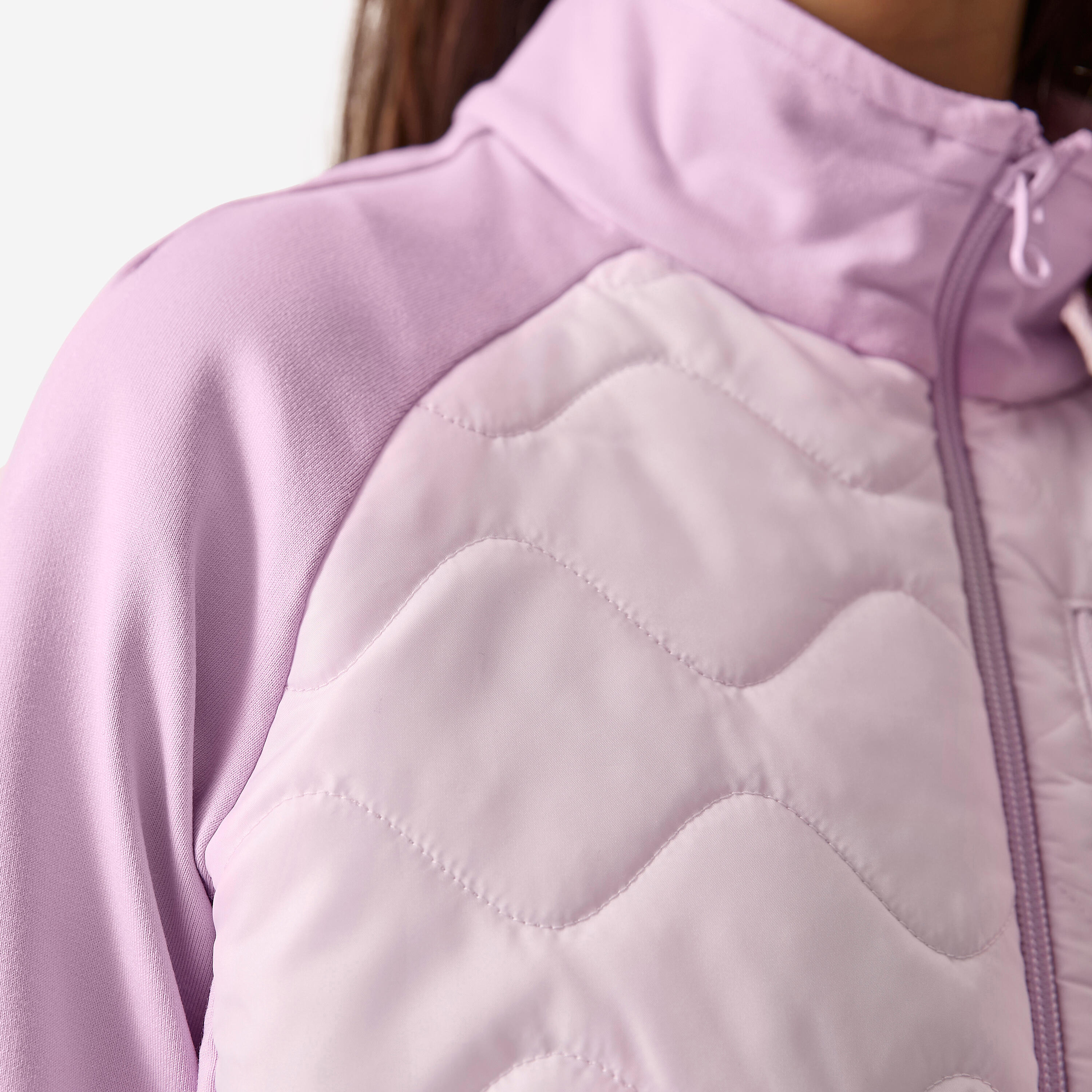 Vaikiška plona ir tampri demisezoninė striukė, violetinė - „Decathlon“