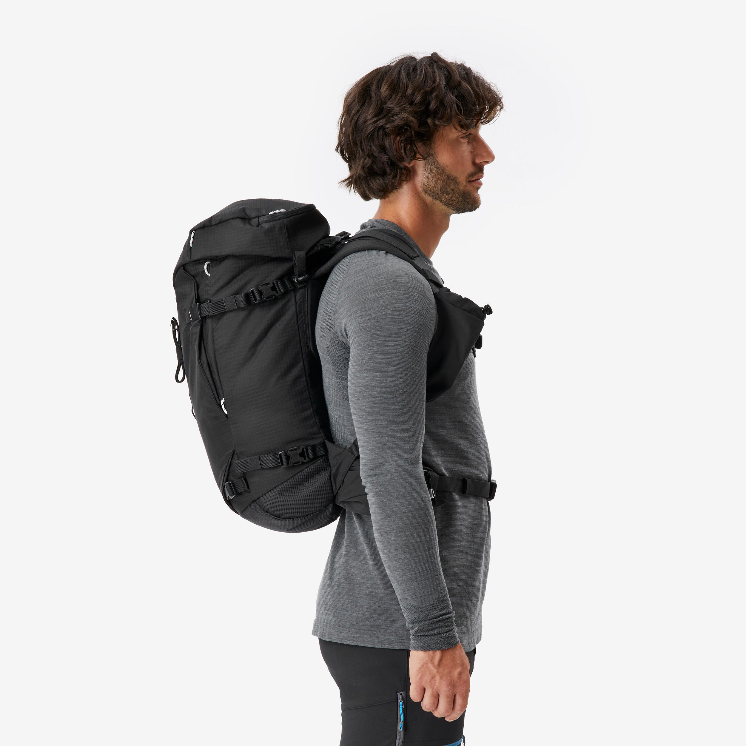 Versatile and modular mountaineering backpack, Alpinism 33 Black ...