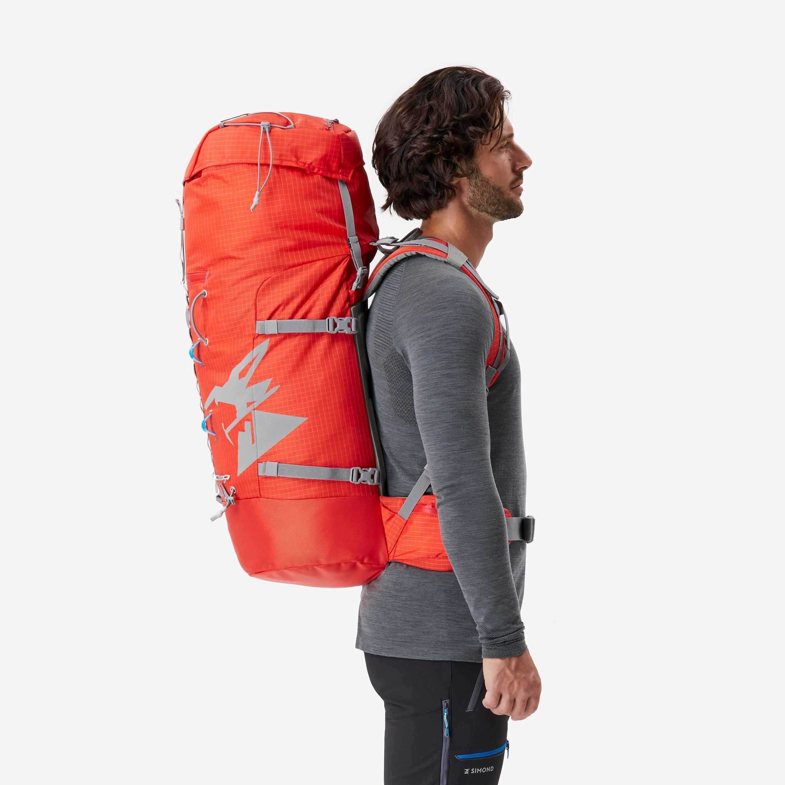 РАНИЦА ЗА АЛПИНИЗЪМ MAKALU 45/70, 70 ЛИТРА, ЧЕРВЕНА - DECATHLON