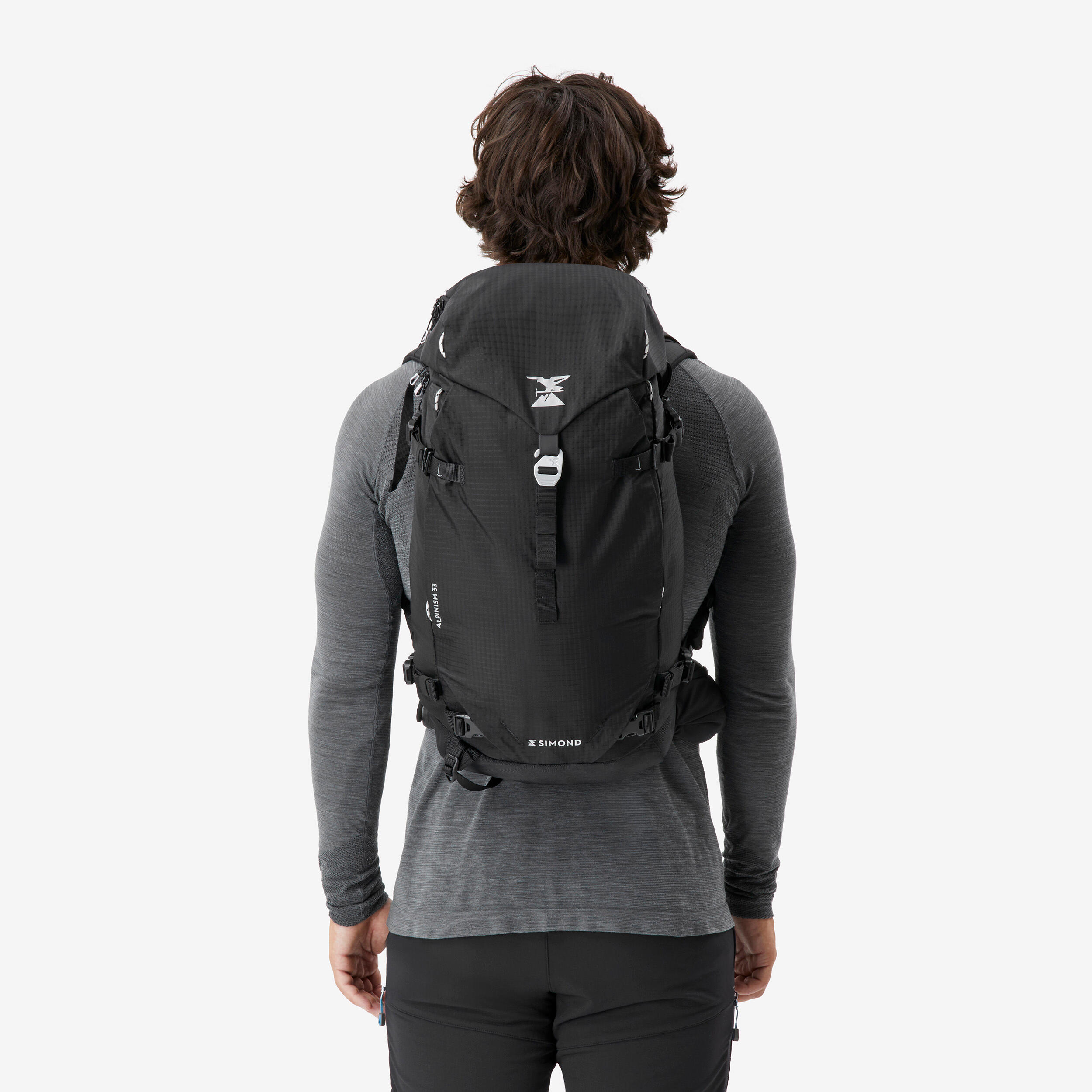 Versatile and modular mountaineering backpack, Alpinism 33 Black SIMOND ...