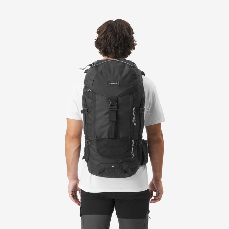 Trekking 50L Backpack Travel - Black