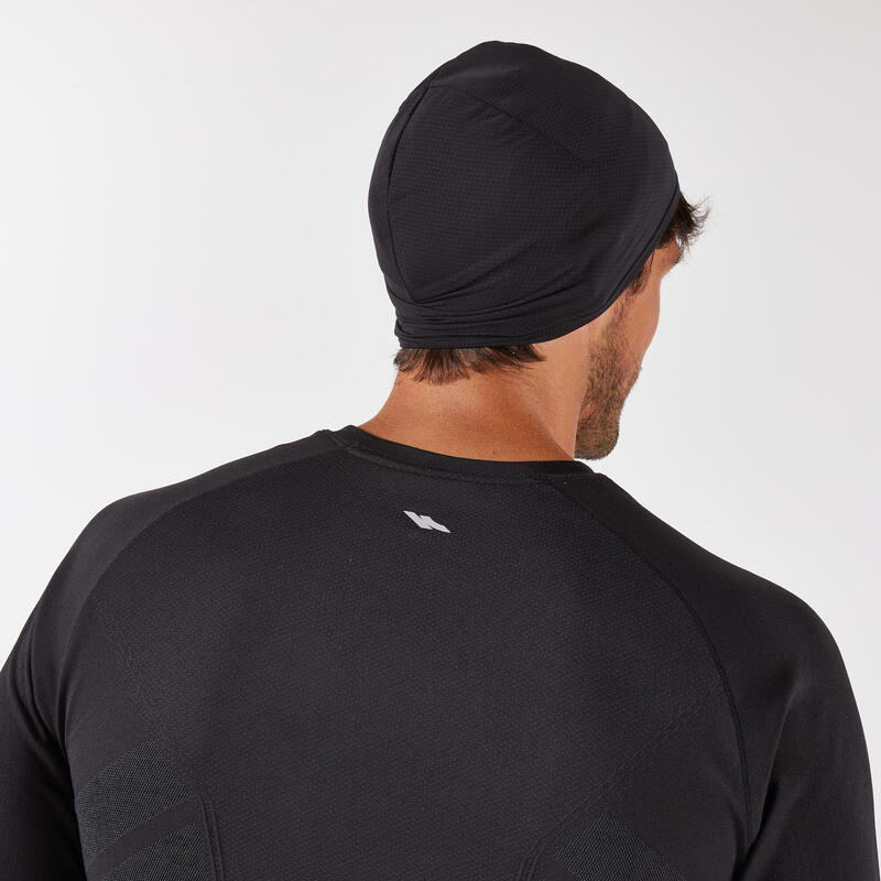 Bonnet running chaud adulte - kiprun warm+ V2 Bleu vert graph KIPRUN ...