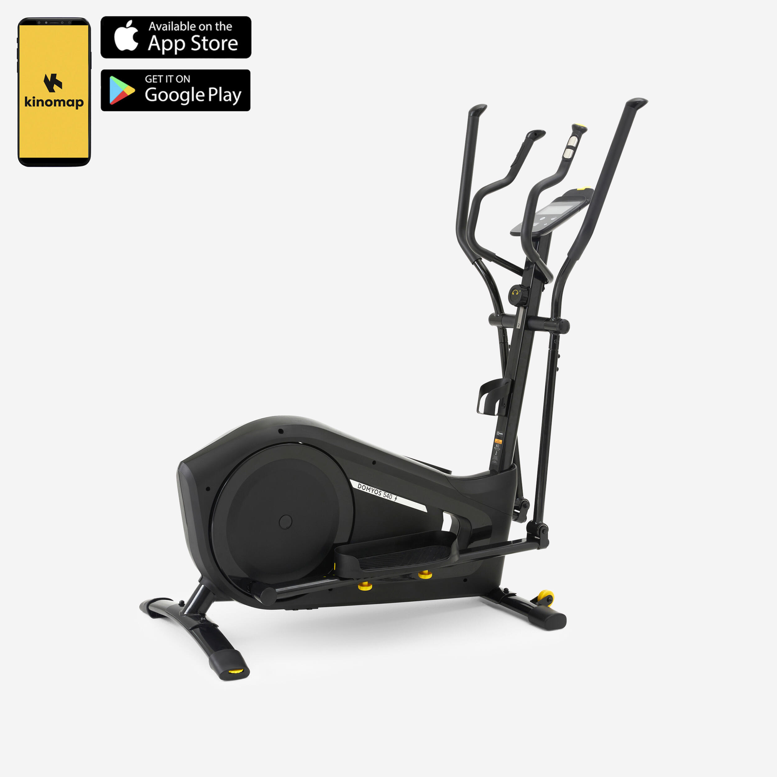 Elíptica autoalimentada conectada E-connected/Kinomap negro EL540 ...