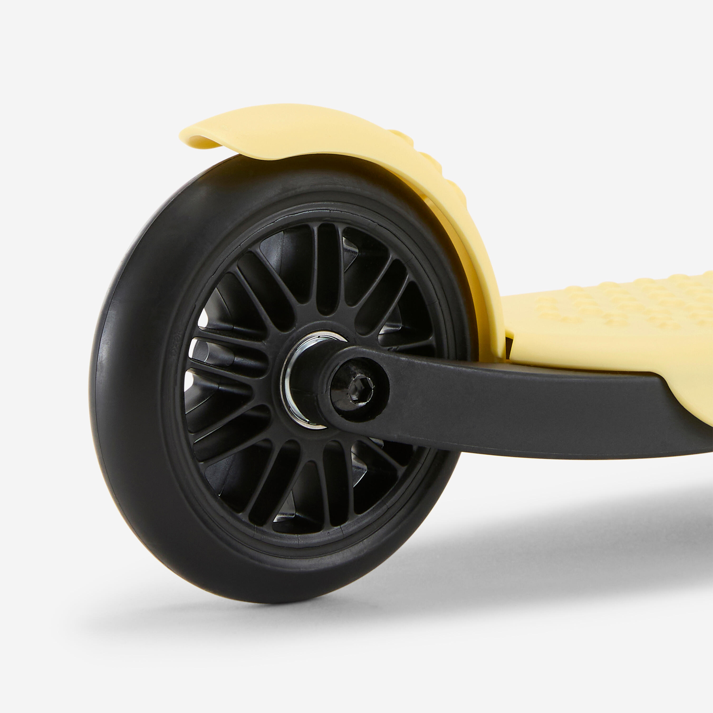 Kids' 3-Wheeled Scooter - Btwin B100 - Smoked black, Luminous yellow ...