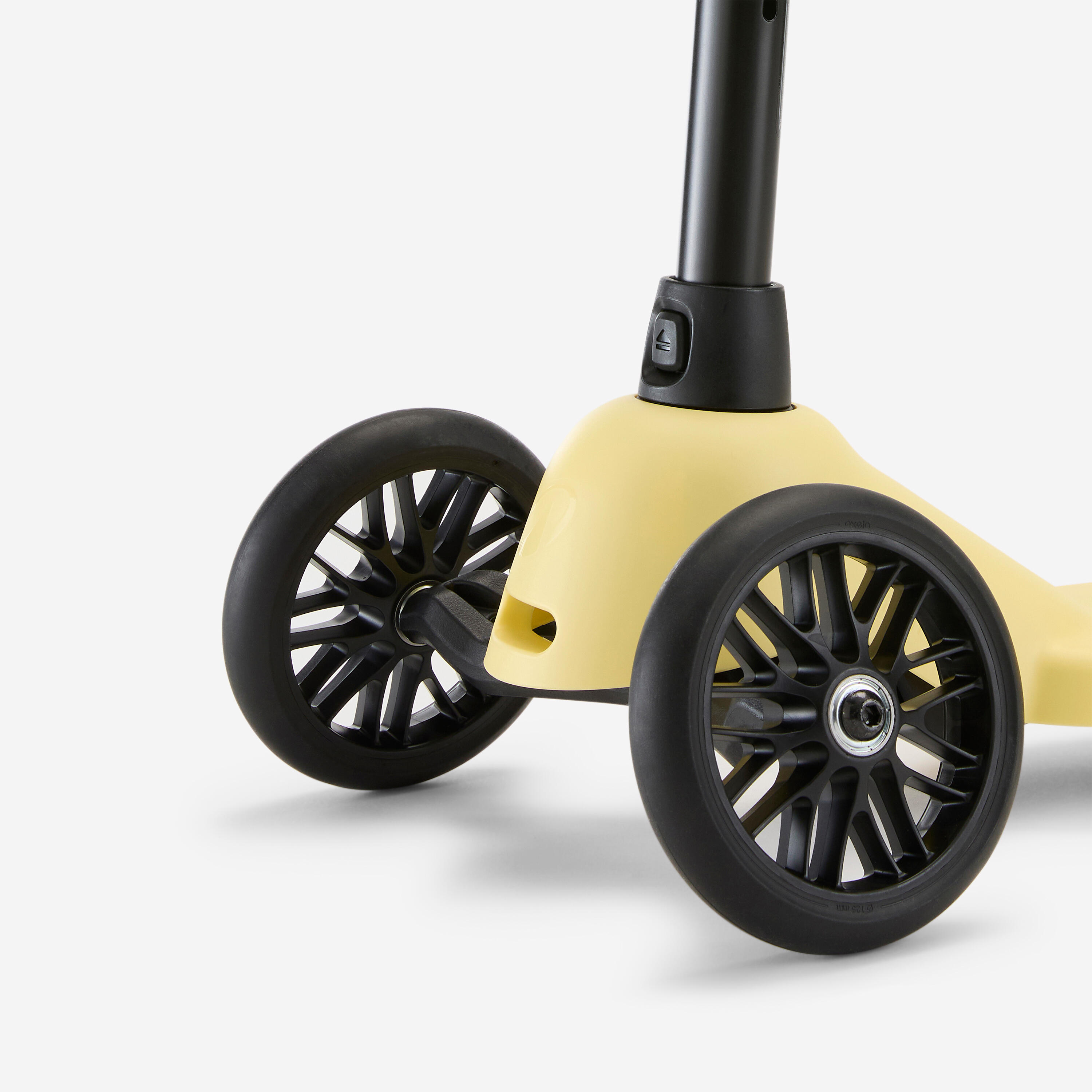 Kids' 3-Wheeled Scooter - Btwin B100 - Smoked black, Luminous yellow ...