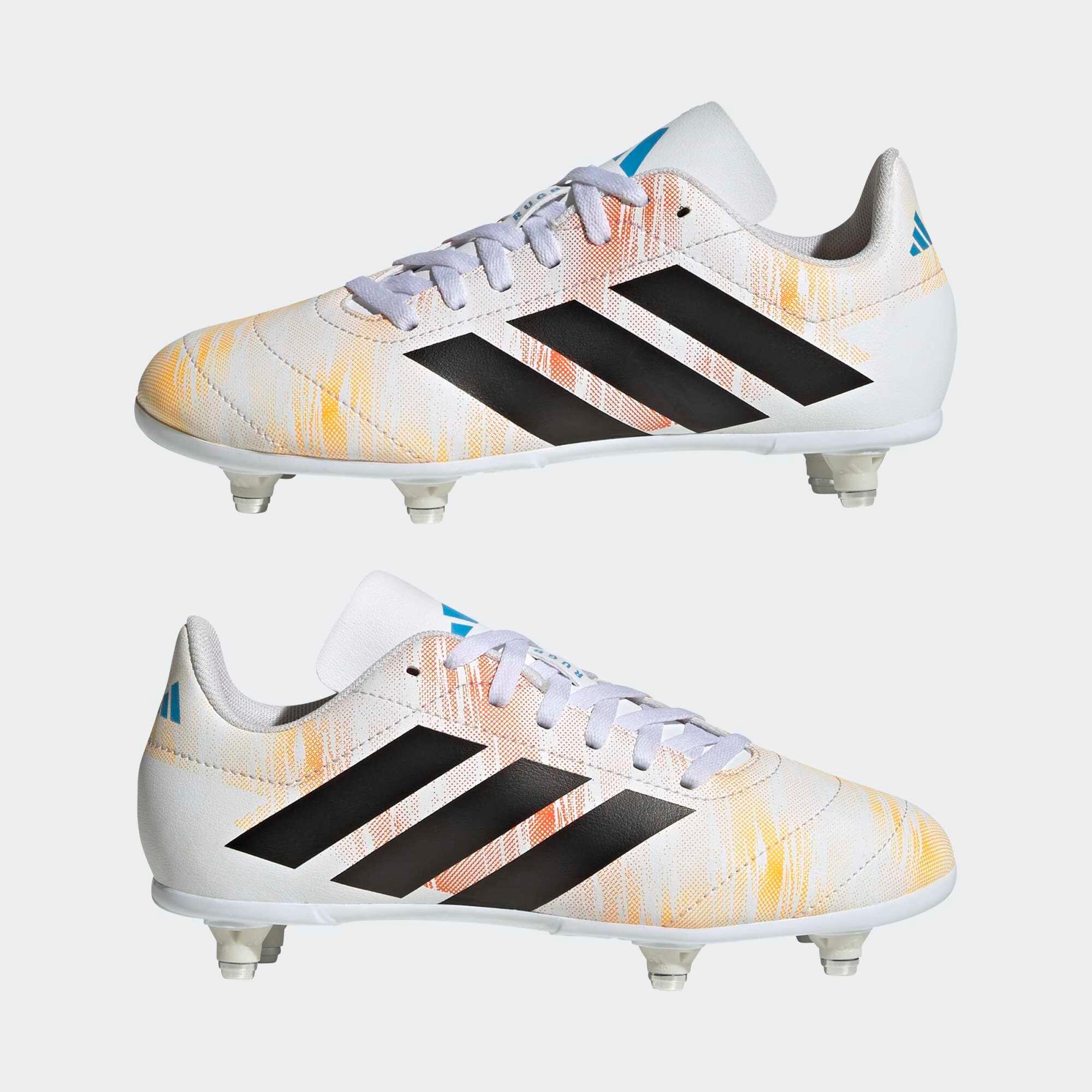 Rugbyschoenen voor kinderen SG wit oranje | Decathlon