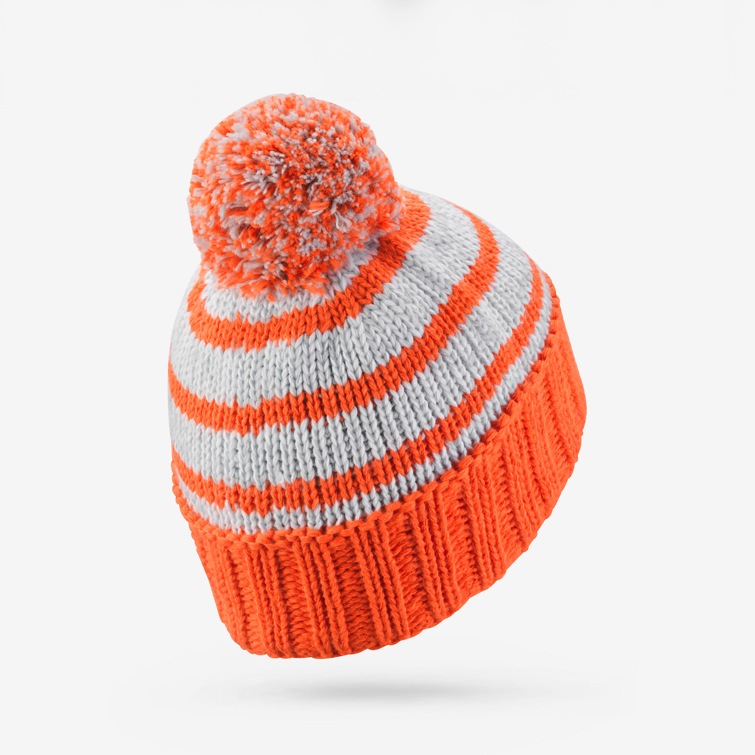 Kids' Made in France Skiing Beanie Hat GRAND NORD 500 - Grey and Red ...