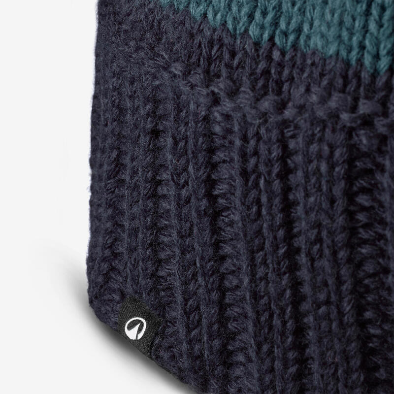 Bonnet à pompon adulte, GRAND NORD FR 500 noir et vert WEDZE | Decathlon