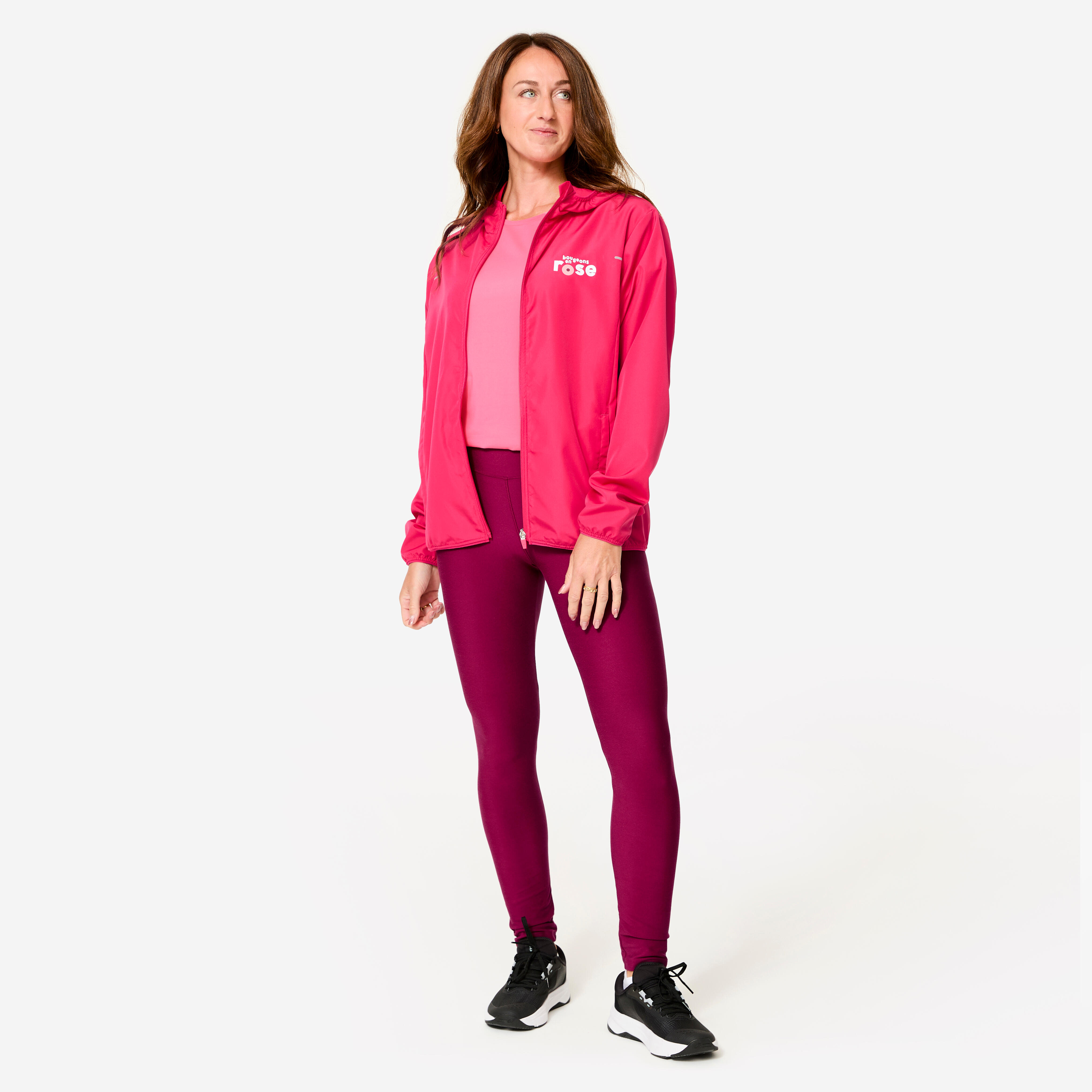 "Bougeons en rose" limited edition Run 100 Women's windproof running ...