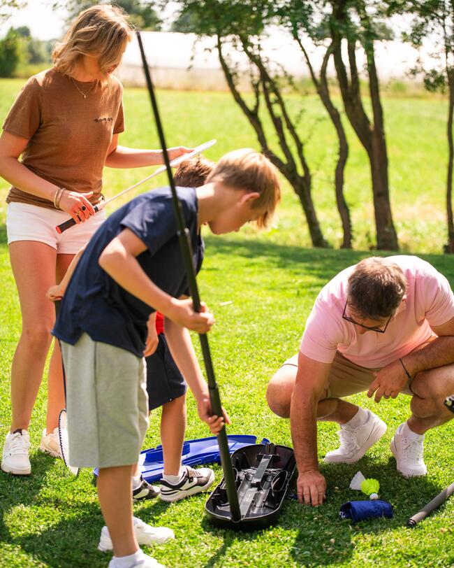 RED DE BÁDMINTON Fun Set 3 metros Azul real DECATHLON | Decathlon