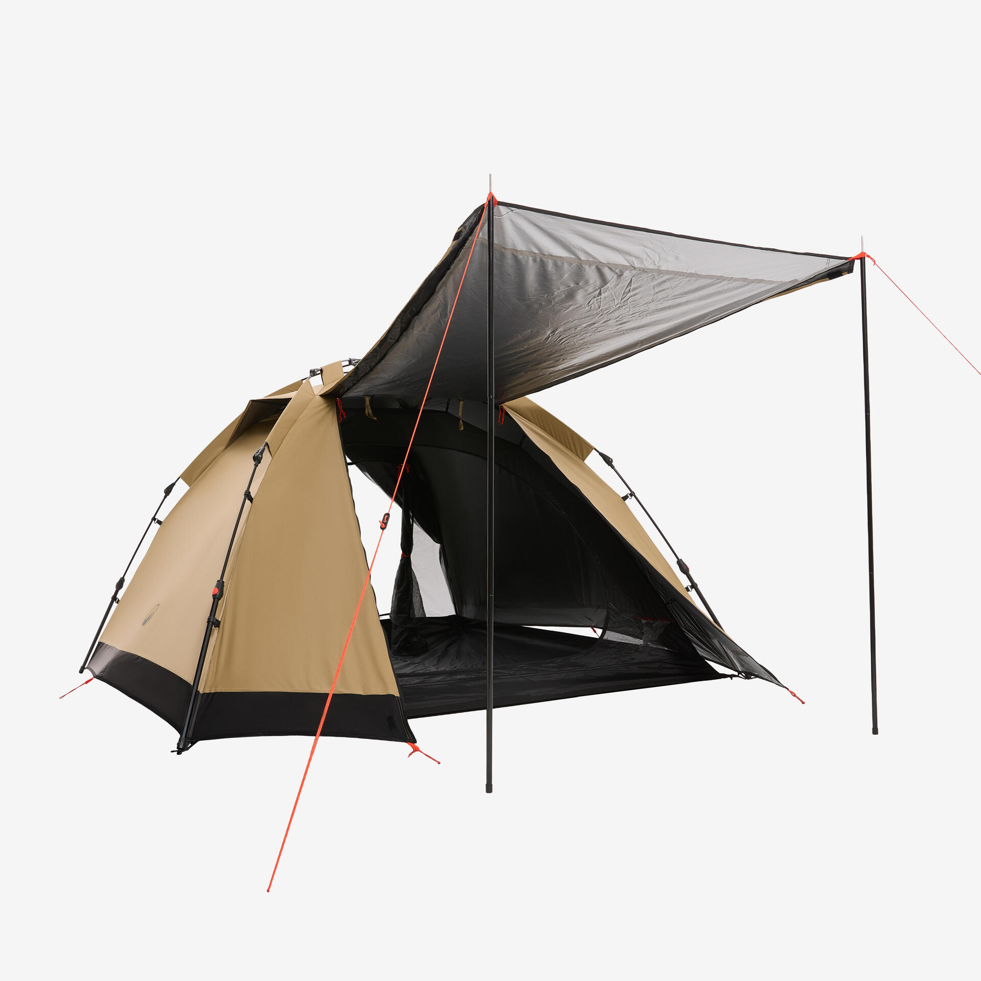 EASY ARPENAZ 3 MESH BROWN 3P Scalable living room with quick open system