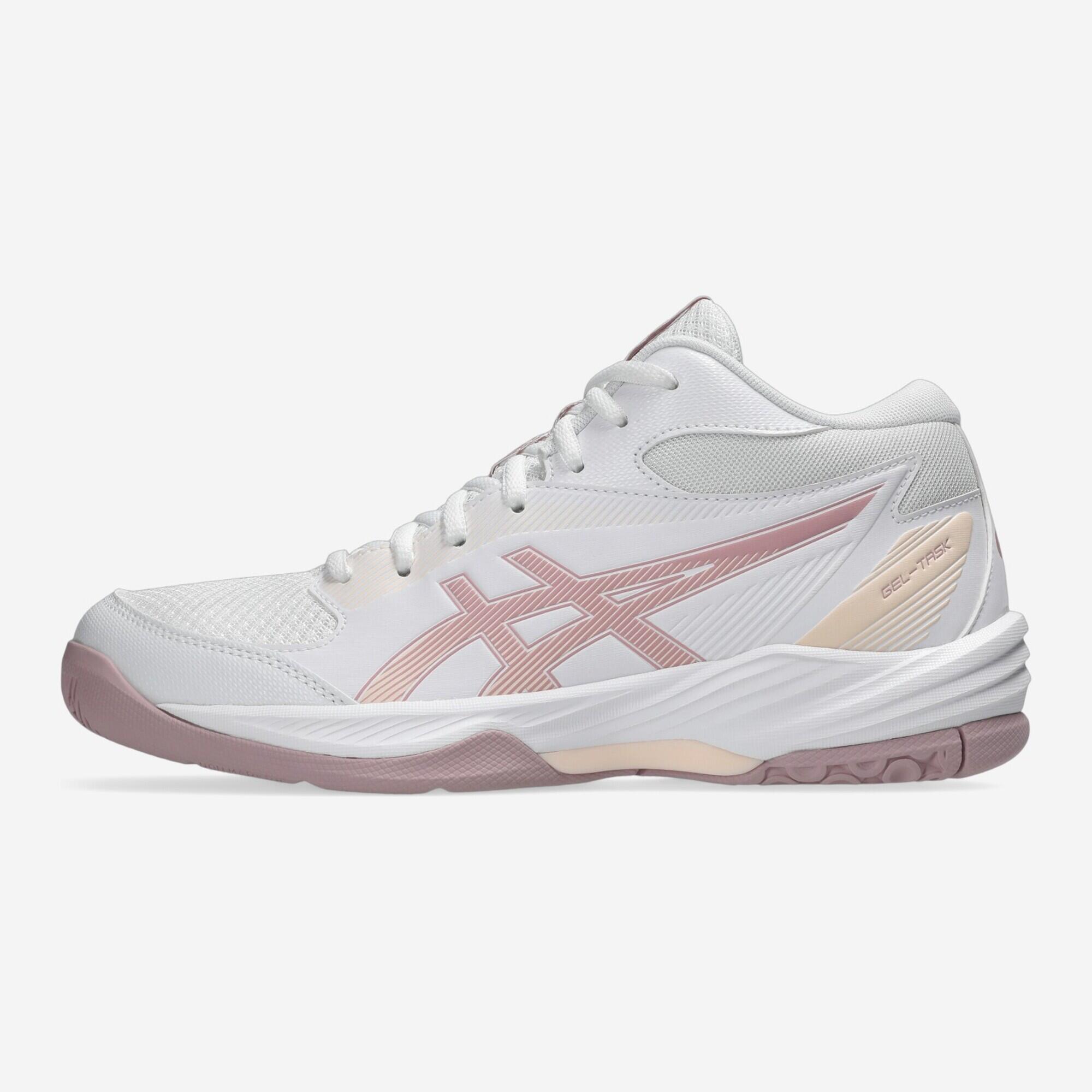 Women's Volleyball Shoes Gel Task MT4 Mid - White & Pink ASICS | Decathlon