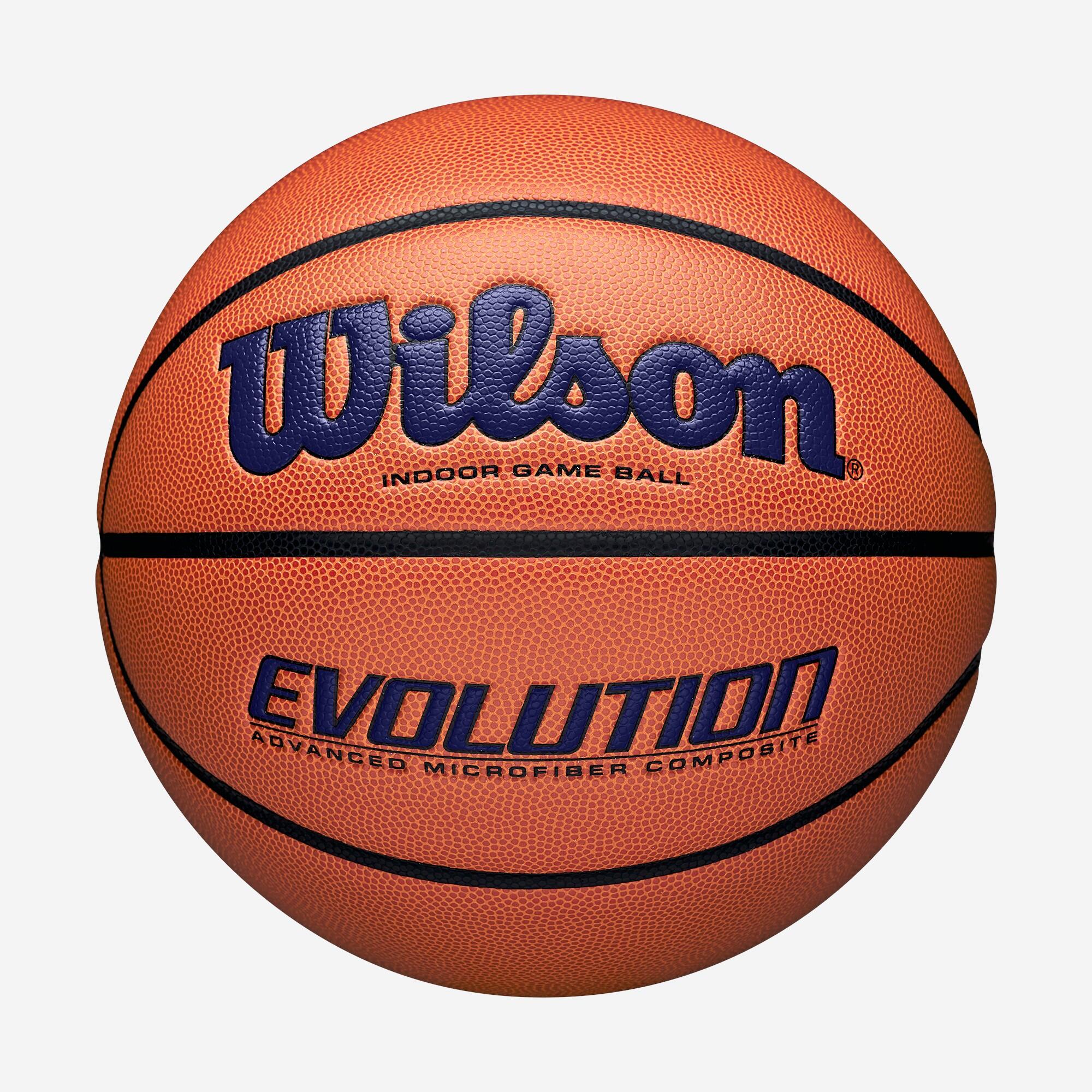 Bola de Basquetebol Tamanho 7 - Wilson Evolution Laranja e azul marinho ...