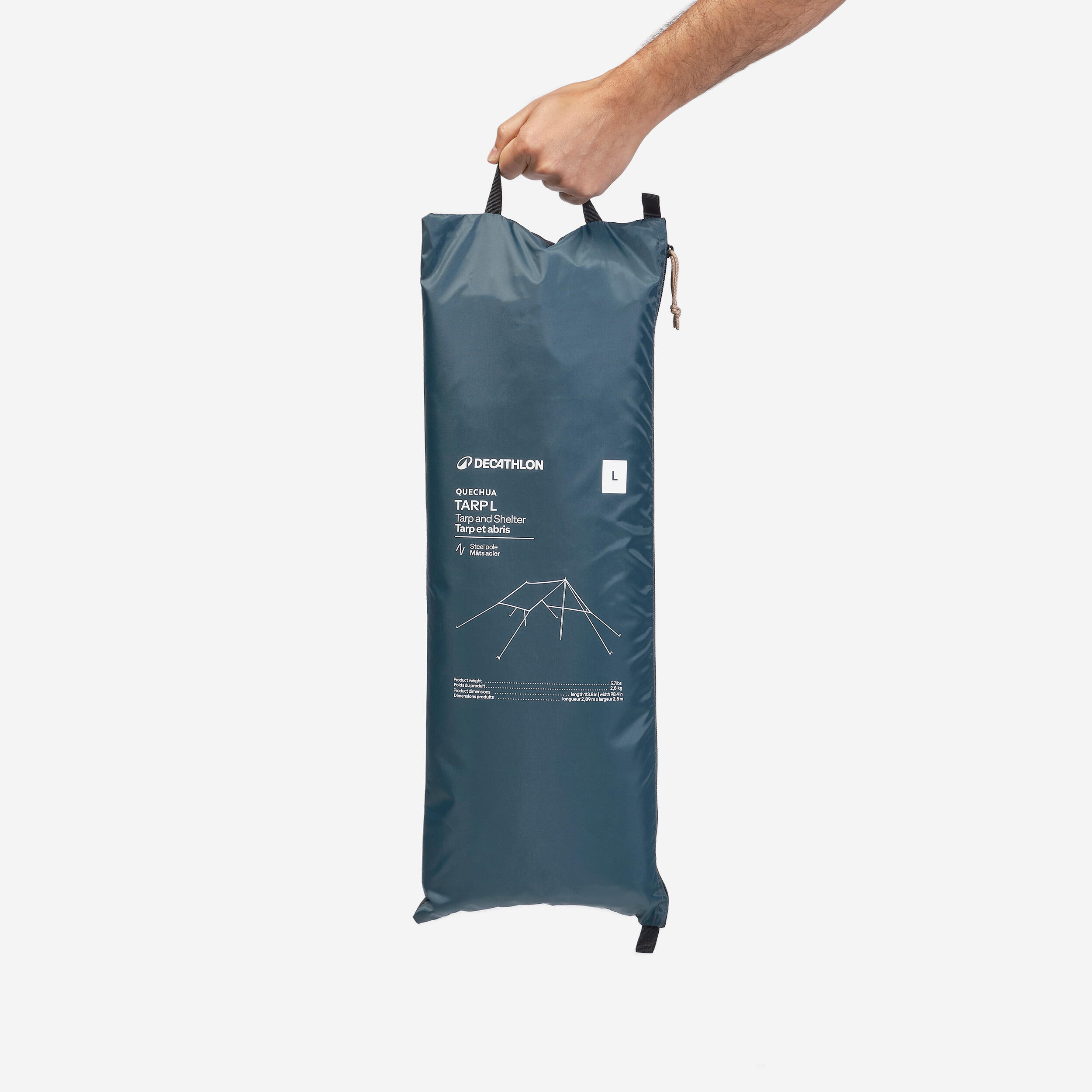 Multi-purpose camping shelter tarp - size L - Decathlon