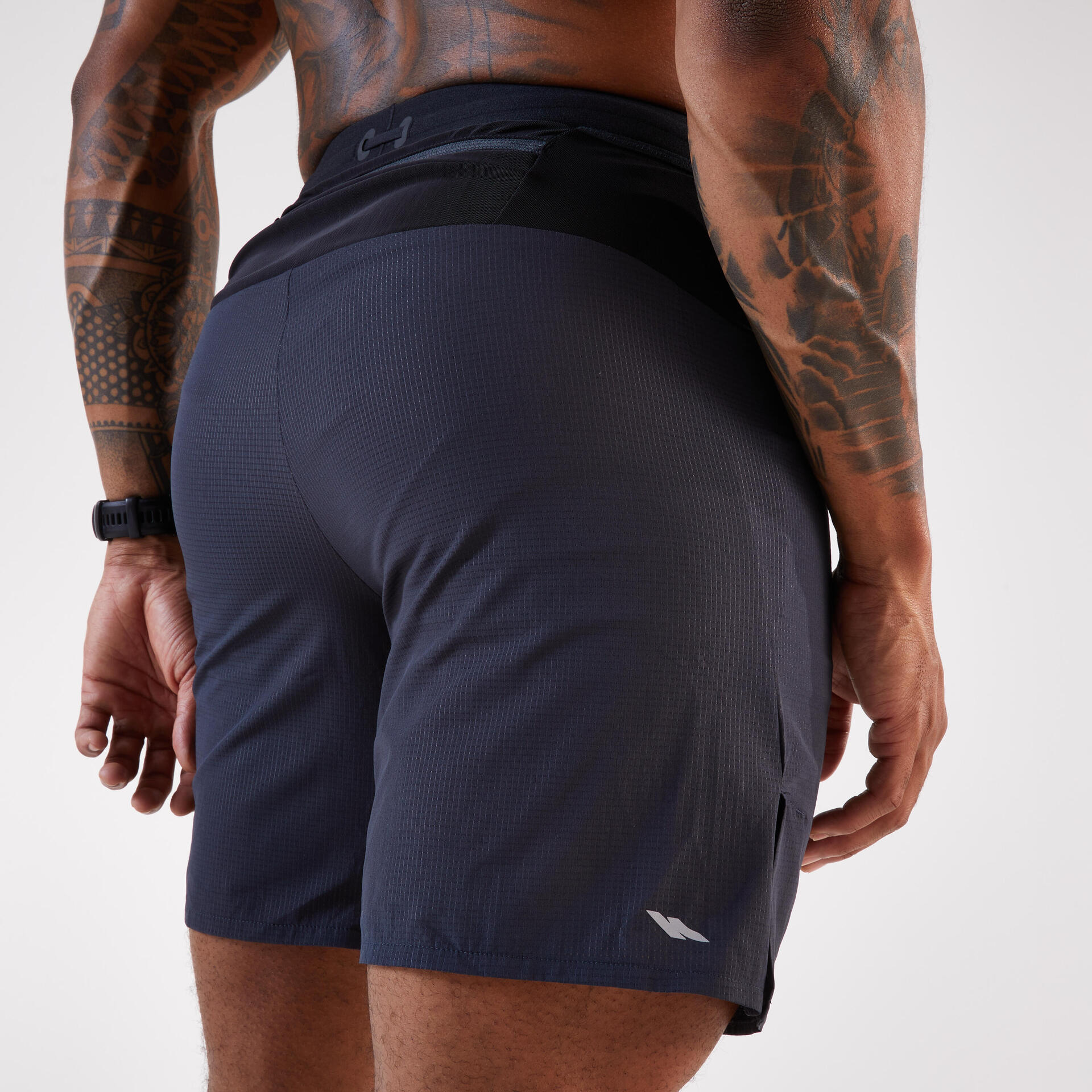 Men's Trail Running Shorts-KIPRUN Run 900 Ultra-Carbon Grey