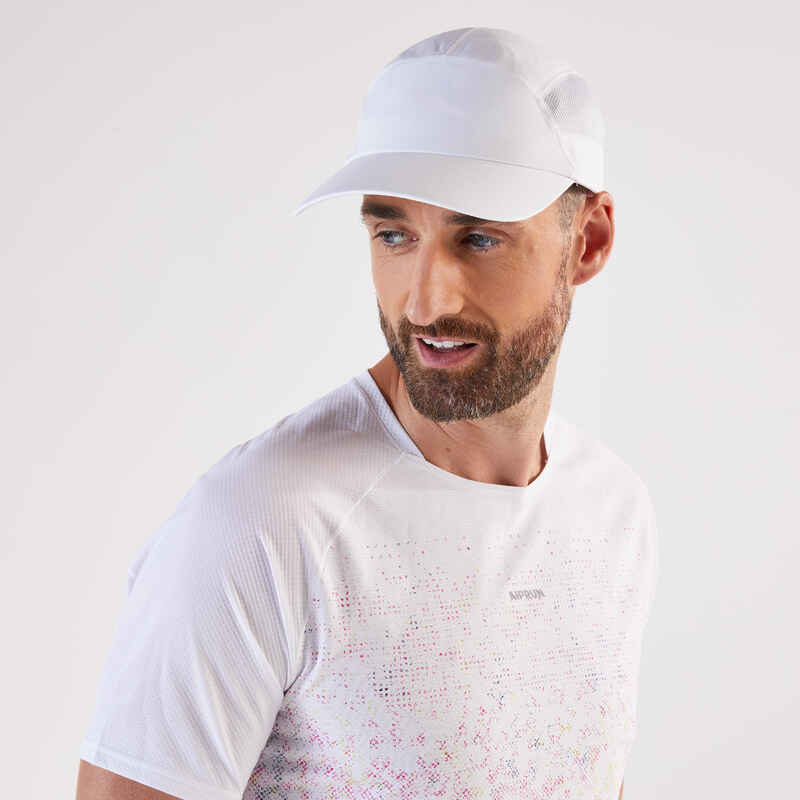 Kiprun ultra-lightweight Men's and women's running cap, white and ...