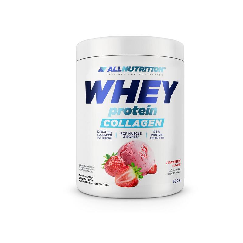 ALLNUTRITION WHEY PROTEIN COLLAGEN 500 g STRAWBERRY ALLNUTRITION | Decathlon