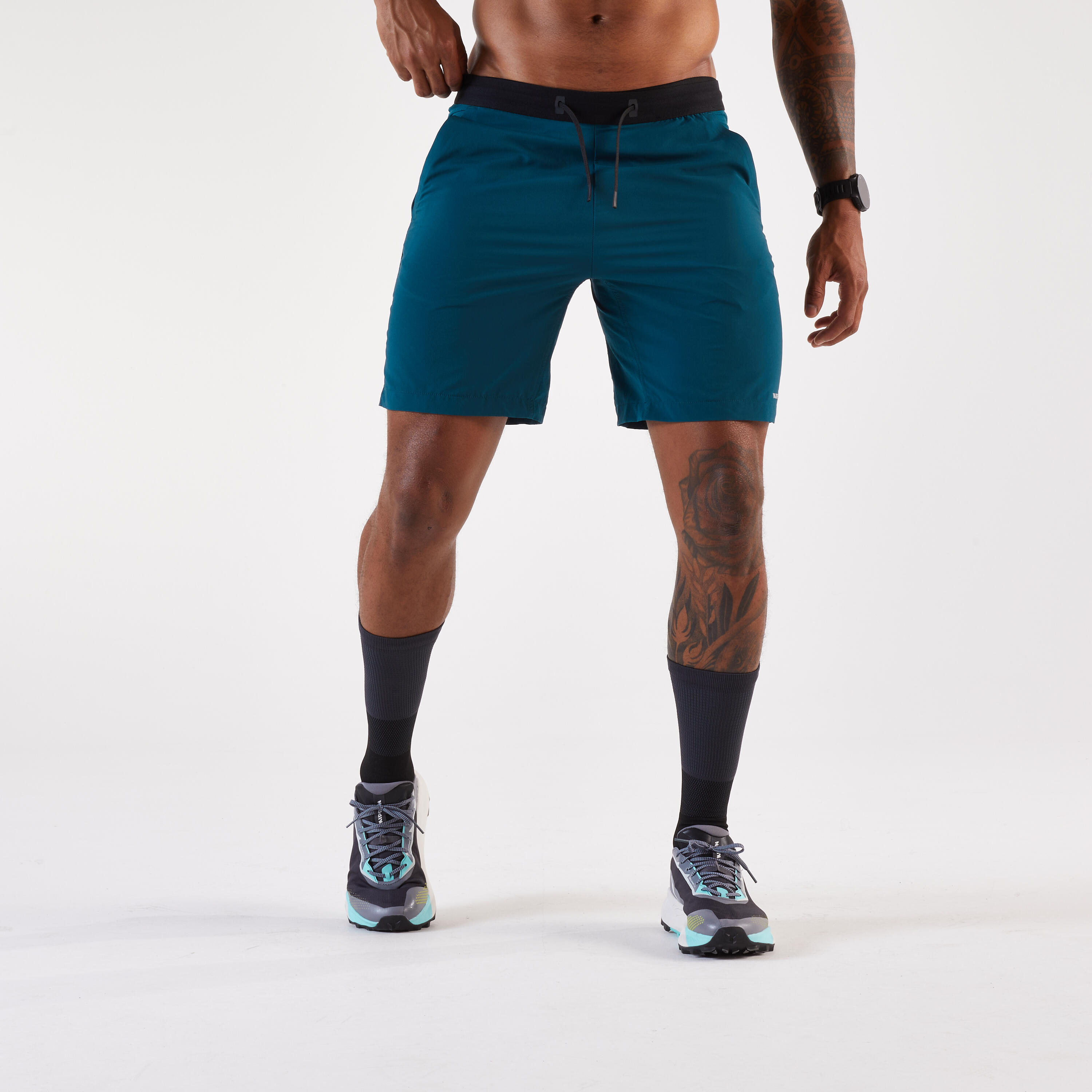 Men's Running Shorts-KIPRUN Run 500 Dry-Duck blue - Decathlon