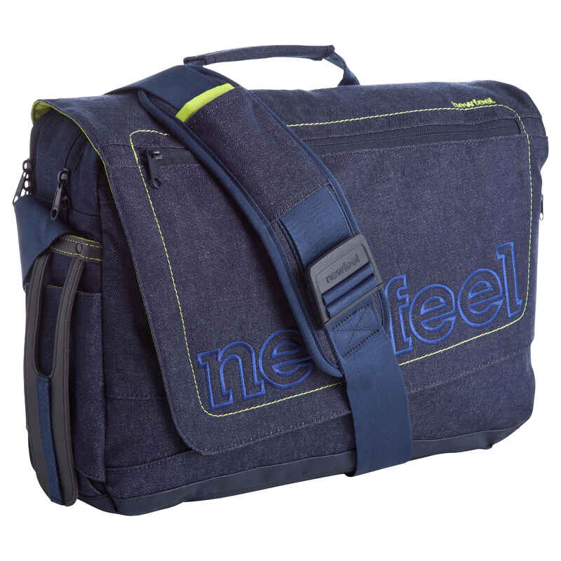 Backenger UP 20 L Laptop Messenger bag/Backpack - Blue denim - Decathlon