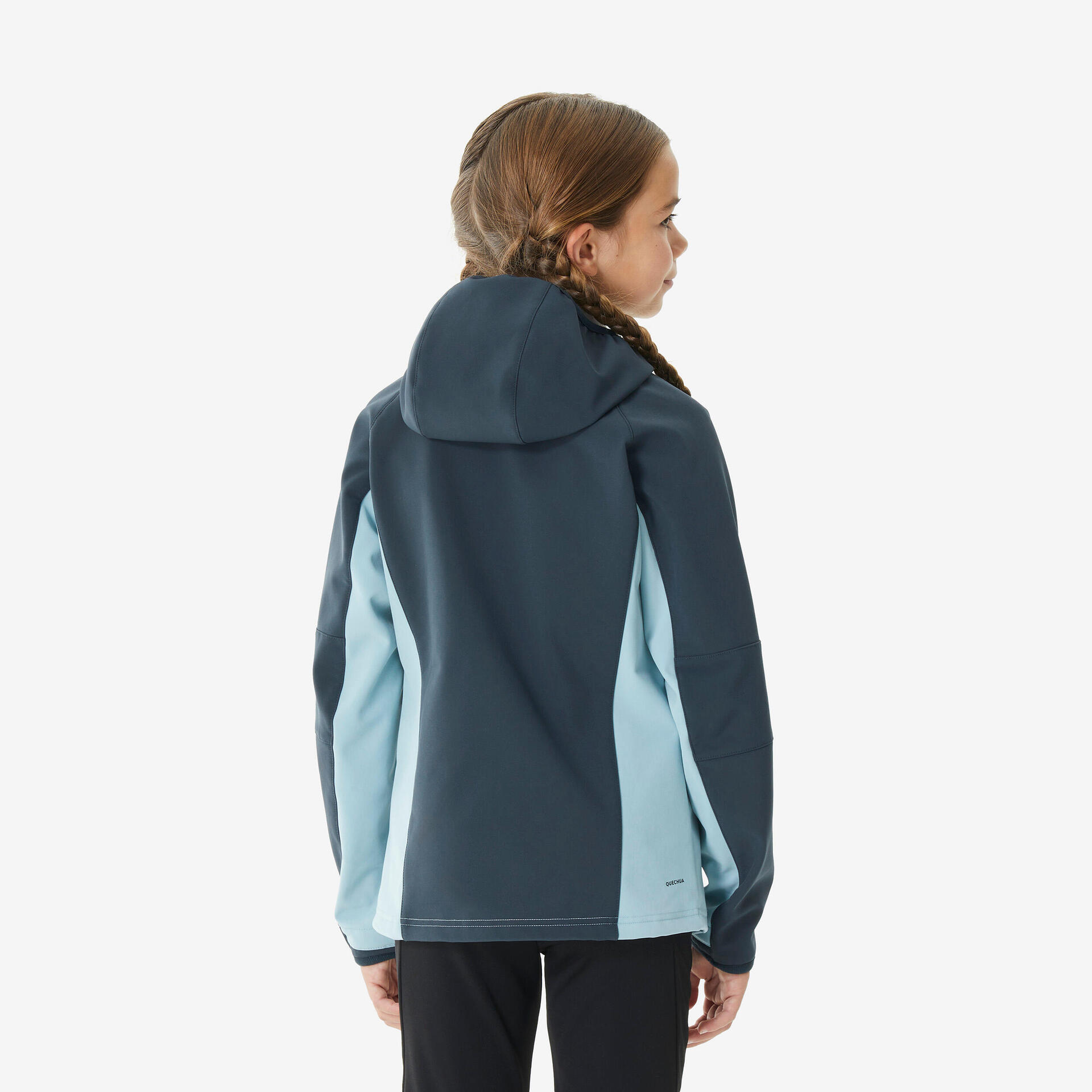 Kids' Hiking Softshell Jacket MH900, 7-15 years - Blue