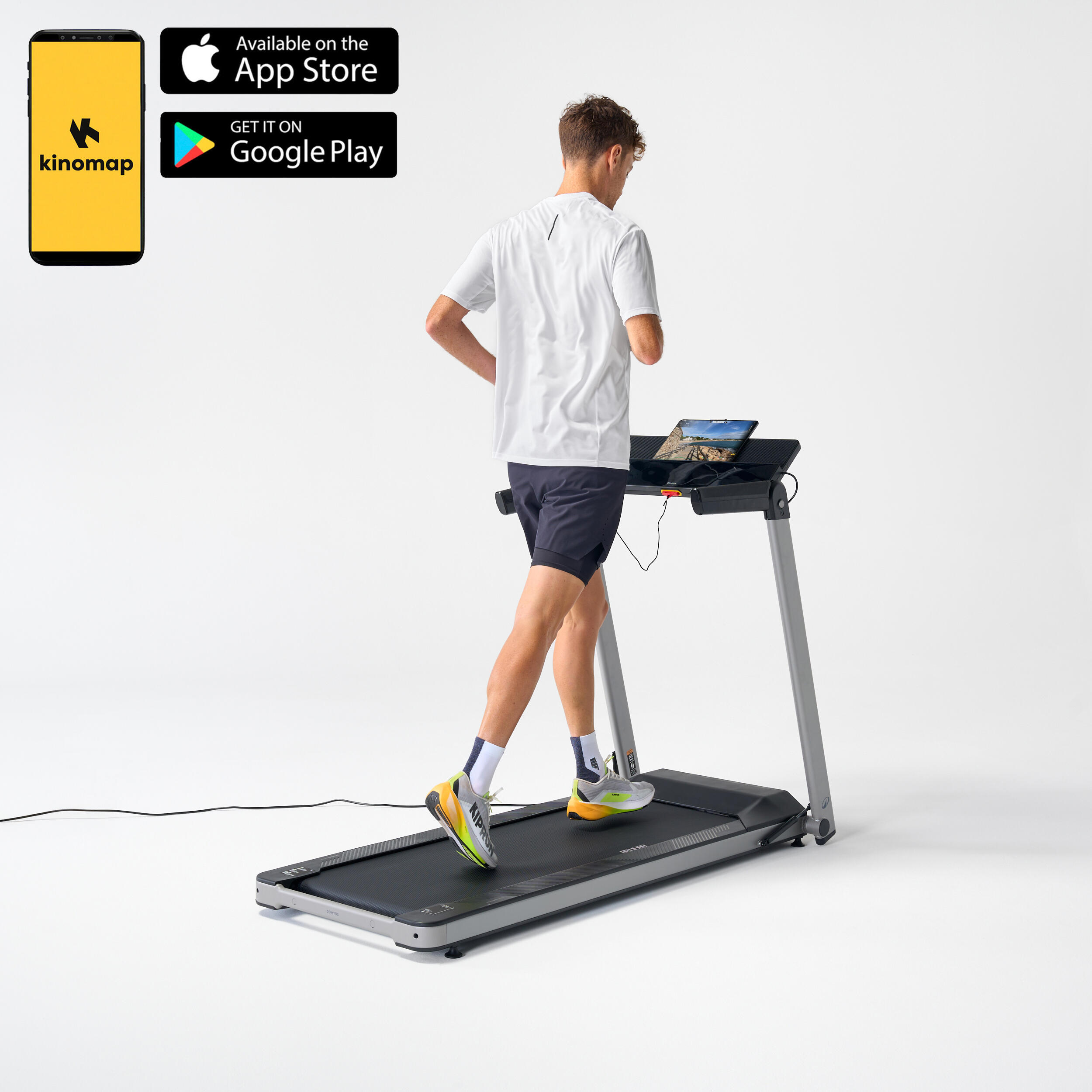 Folding Treadmill 14 km/h COMPACT RUN100, with Decathlon Warranty ...