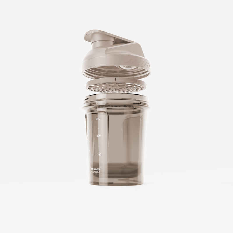 Mini shaker with sieve 300 ml - Beige - Decathlon