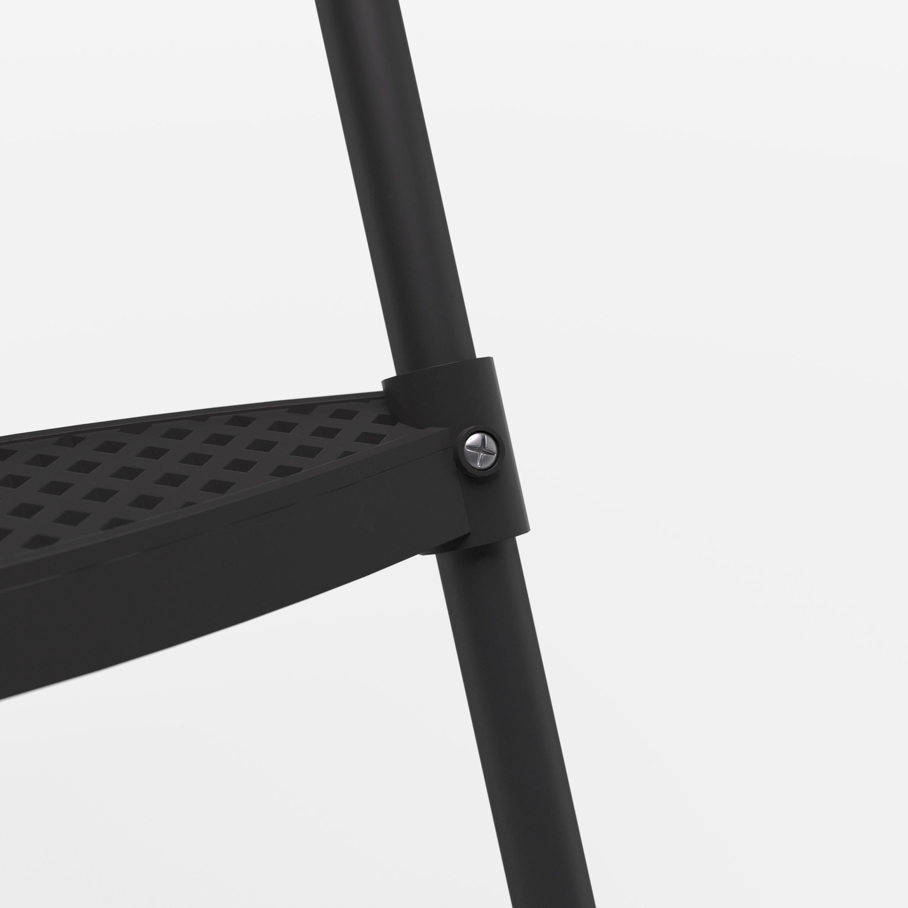 2-Step Ladder for 240 & 300 Trampolines - Black - Decathlon