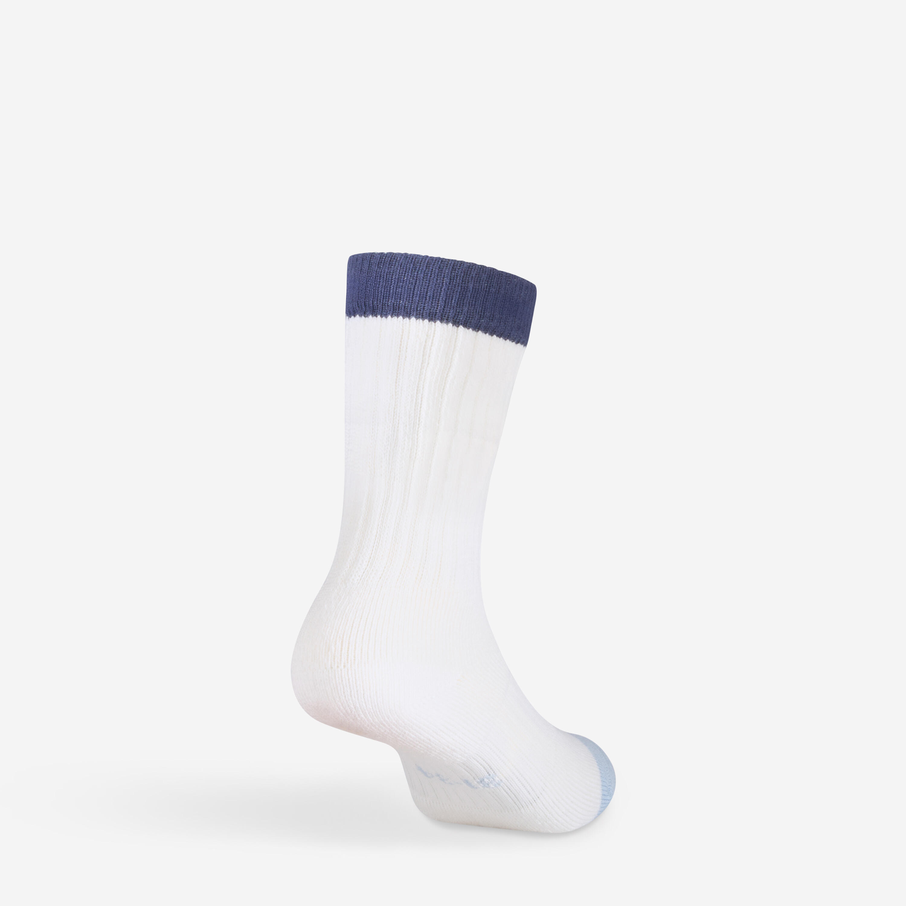 High Sports Socks Tri-Pack RS 500 - Beige/Purple/Green - Decathlon