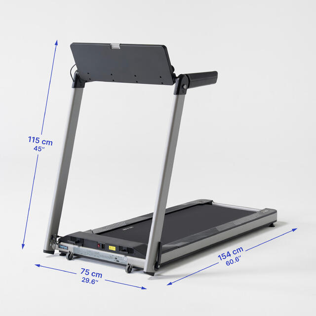 Folding Treadmill 14 km/h COMPACT RUN100, with Decathlon Warranty ...
