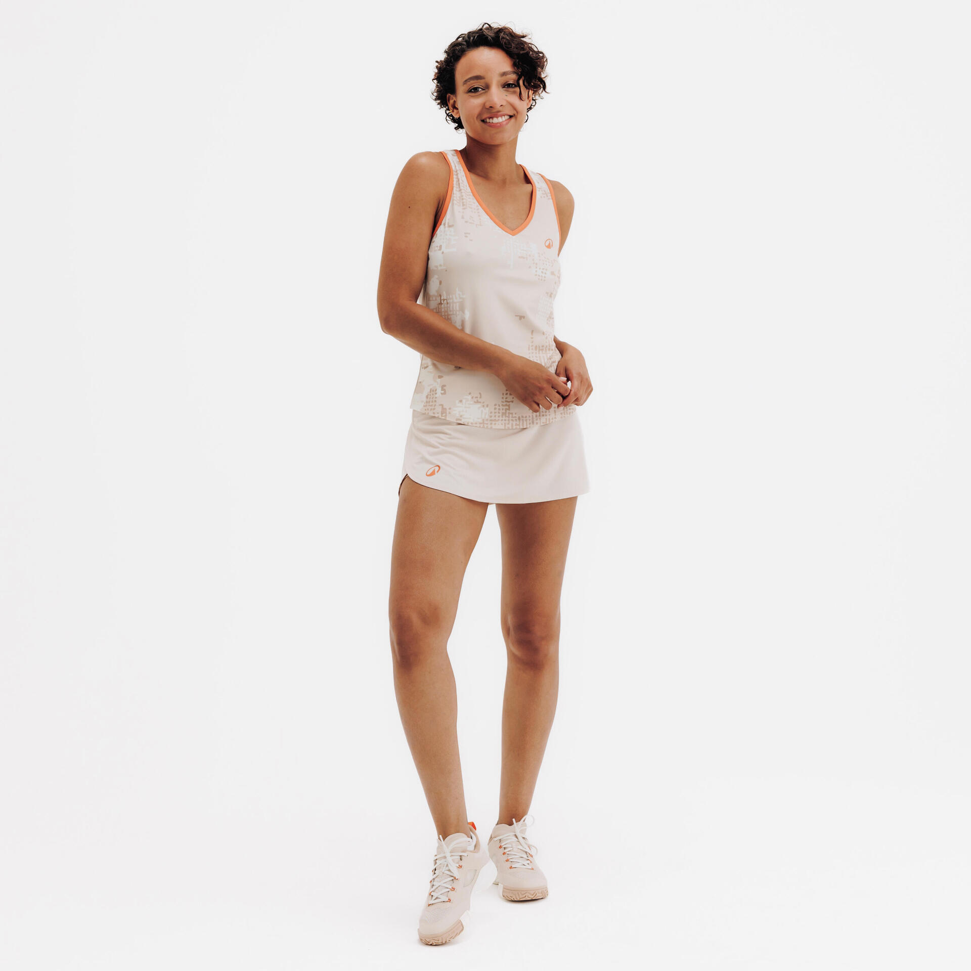 Débardeur de padel technique et respirant Femme Kuikma PTK Light Beige ...