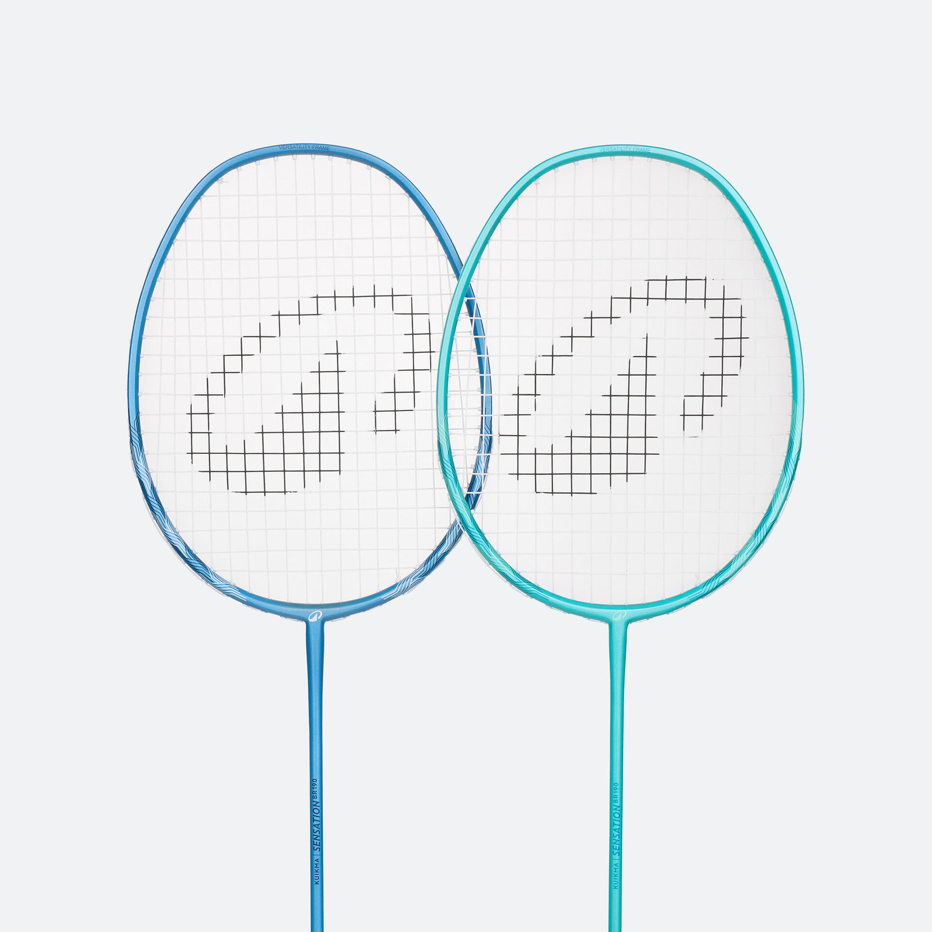 ADULT BADMINTON RACKET BR 190 SET PARTNER TURQUOISE BLUE