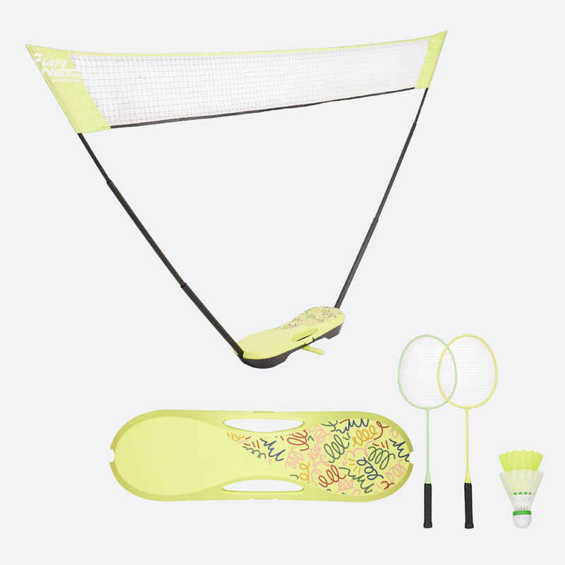 BADMINTON NET Fun set 3 Meter Yellow Pop - Decathlon