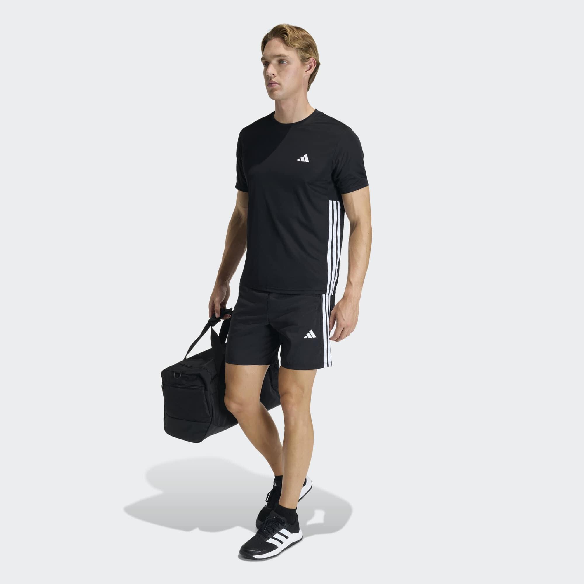 ADIDAS Workout Essentials Base pánske fitness tričko čierne - Decathlon