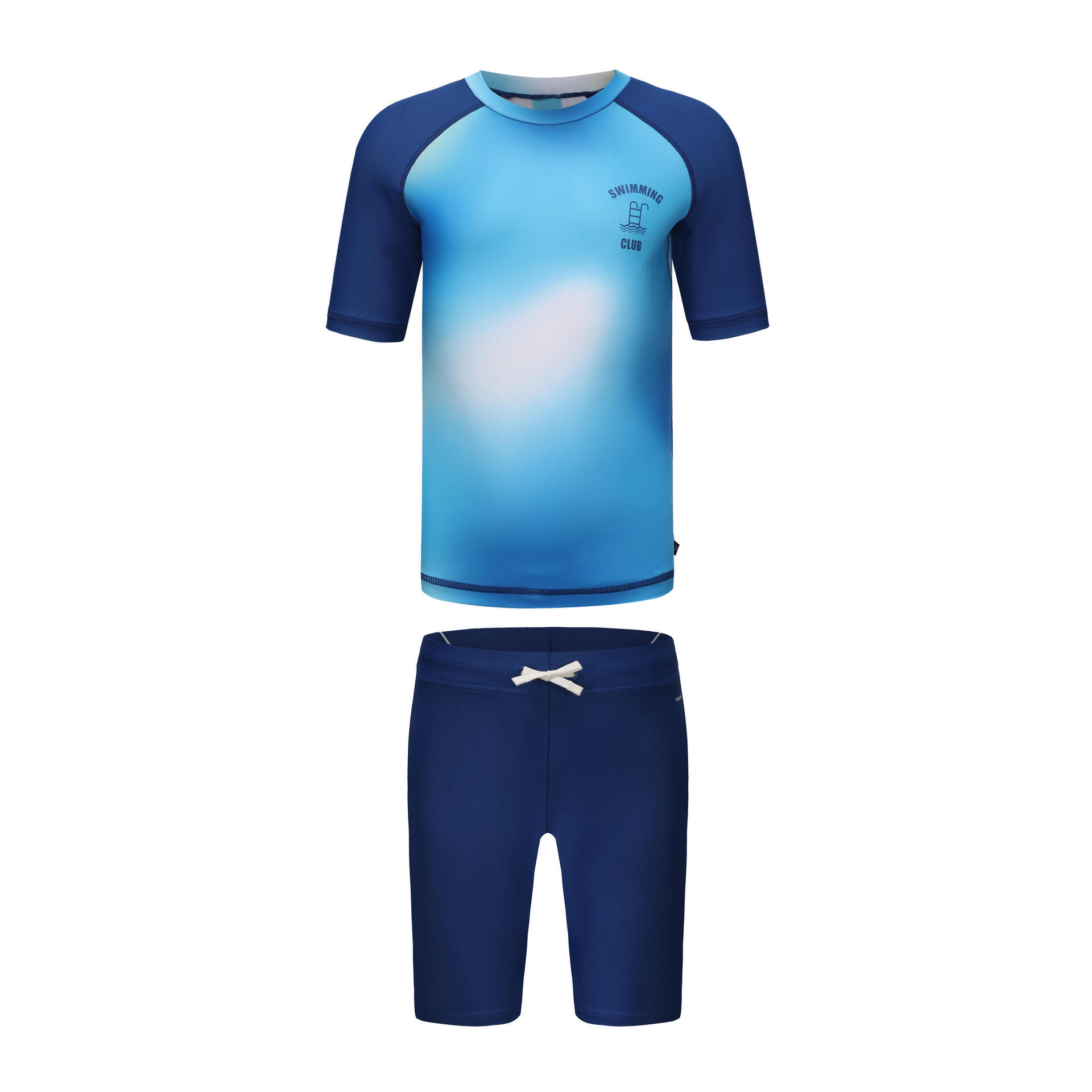 swimming BOY two-piece mid-leg shorty GRADIENT BLUE