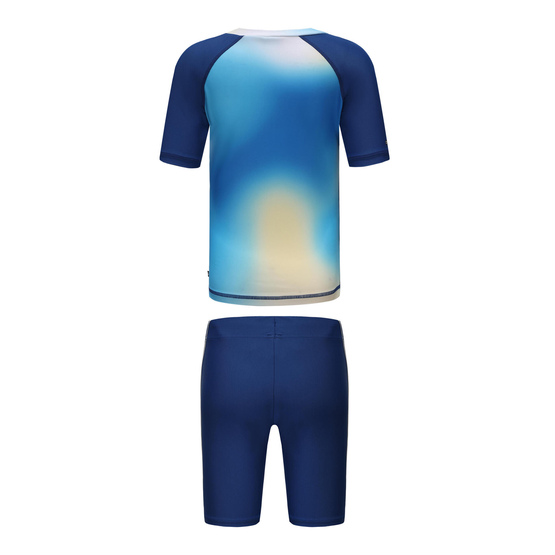 swimming BOY two-piece mid-leg shorty GRADIENT BLUE