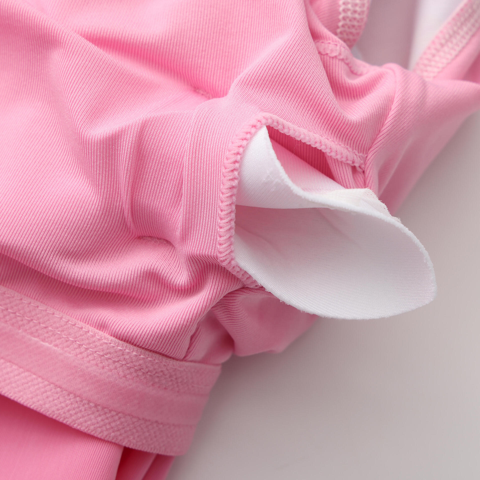 Girl swimming two-piece skirt swimsuit -GROOVY PINK