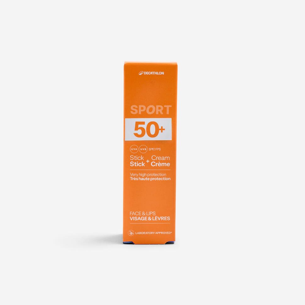 Dúo crema solar 20 ml y lápiz de labios 4 g, SPF50+ | Decathlon