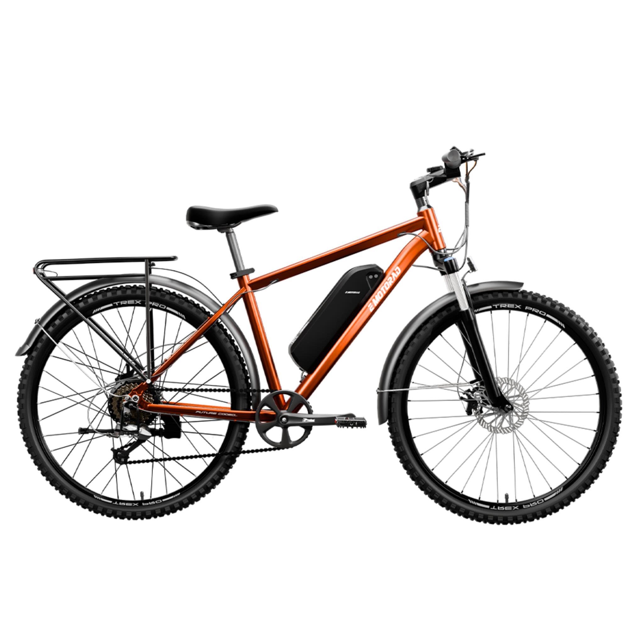 Bicicleta eléctrica montaña 27,5" Emotorad T-Rex Pro naranja EMOTORAD ...
