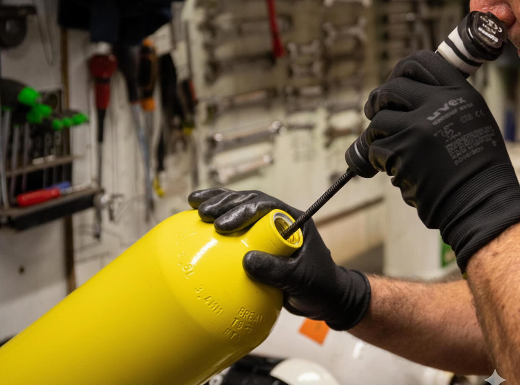 INSPECTION VISUELLE BOUTEILLE DE PLONGEE SOUS-MARINE WORKSHOP | Decathlon