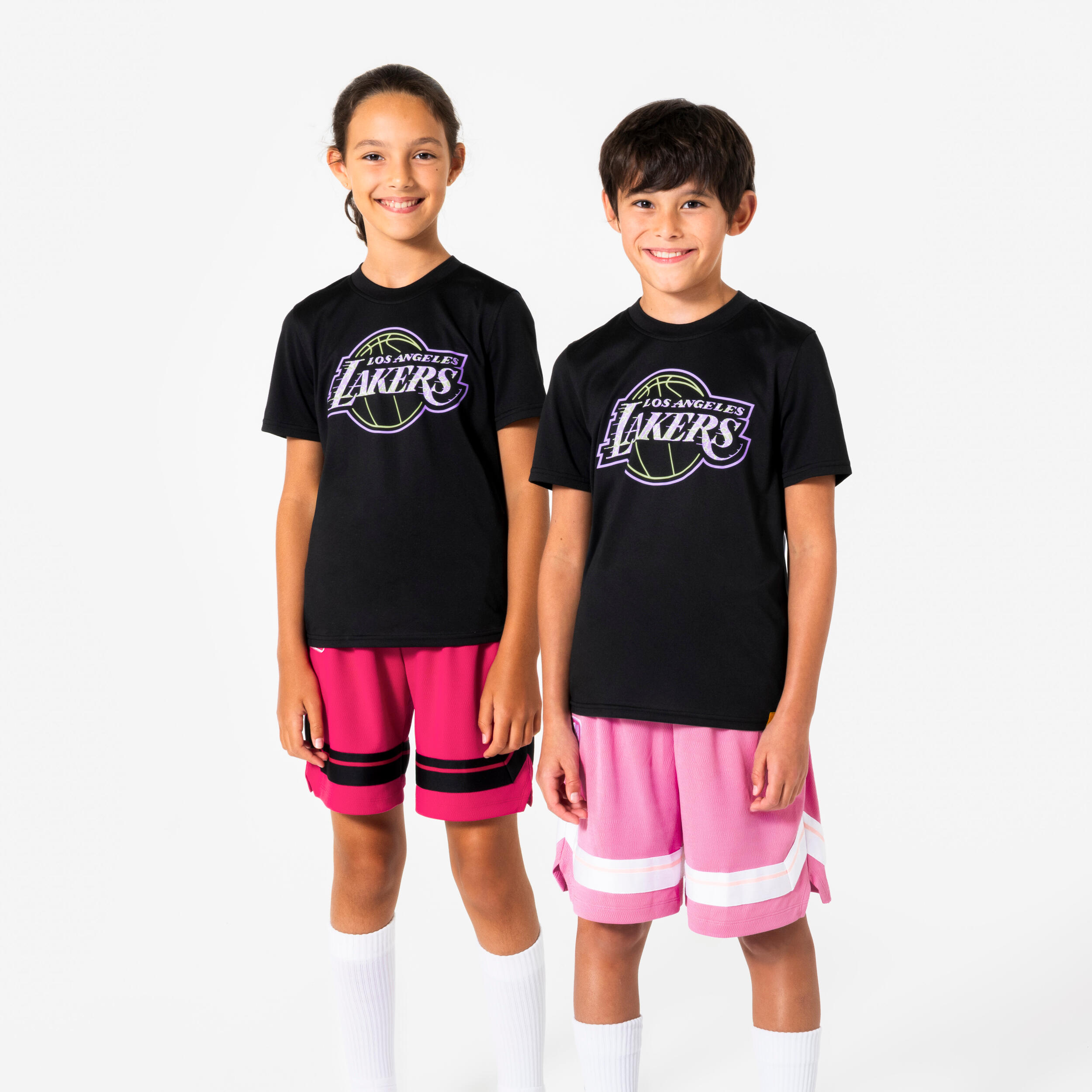 Kids'/Junior Basketball Shorts NBA SH900 - Fuchsia Pink - Decathlon