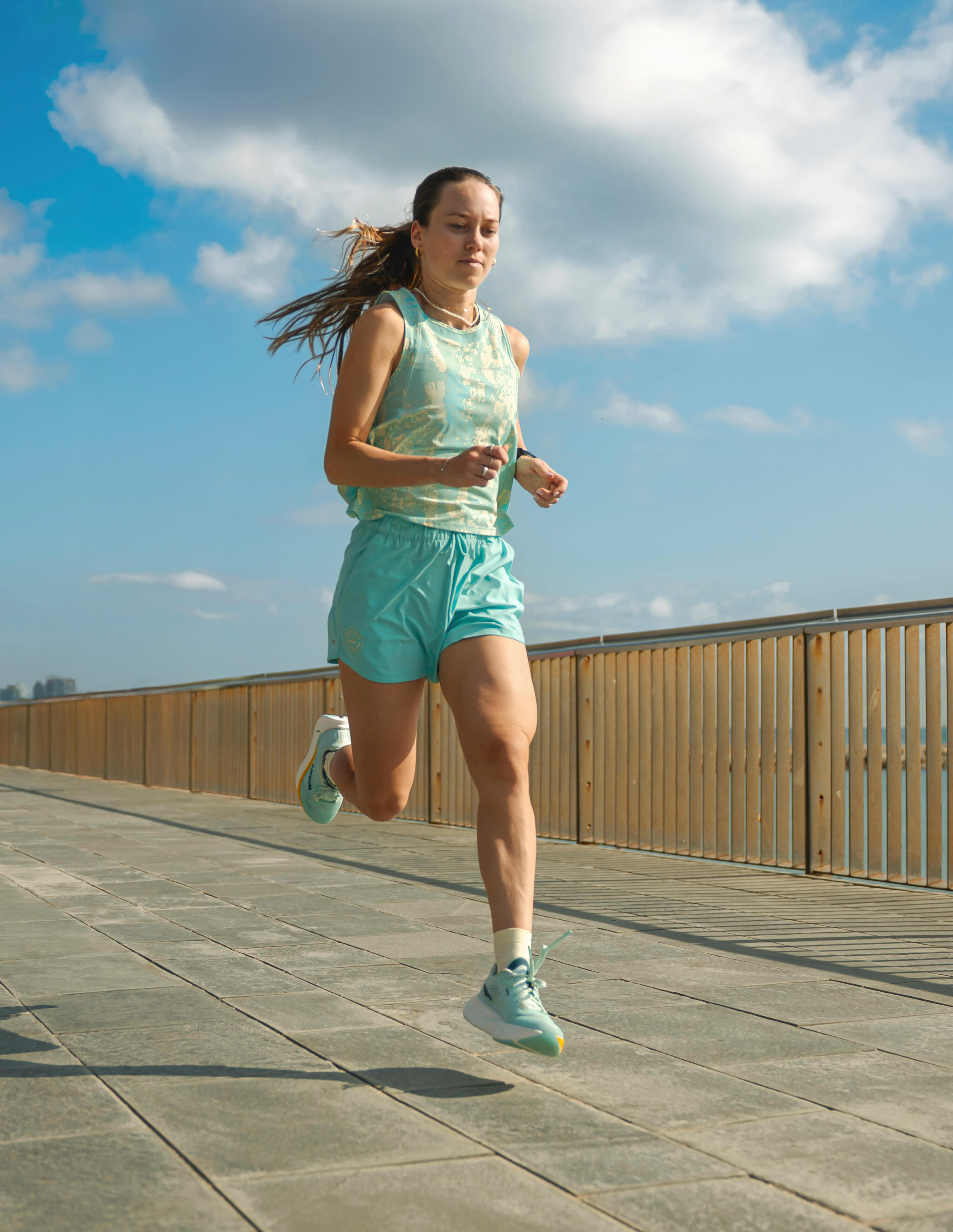 Kiprun Kipride Women's Road Running Shoes - Blue and Yellow KIPRUN ...