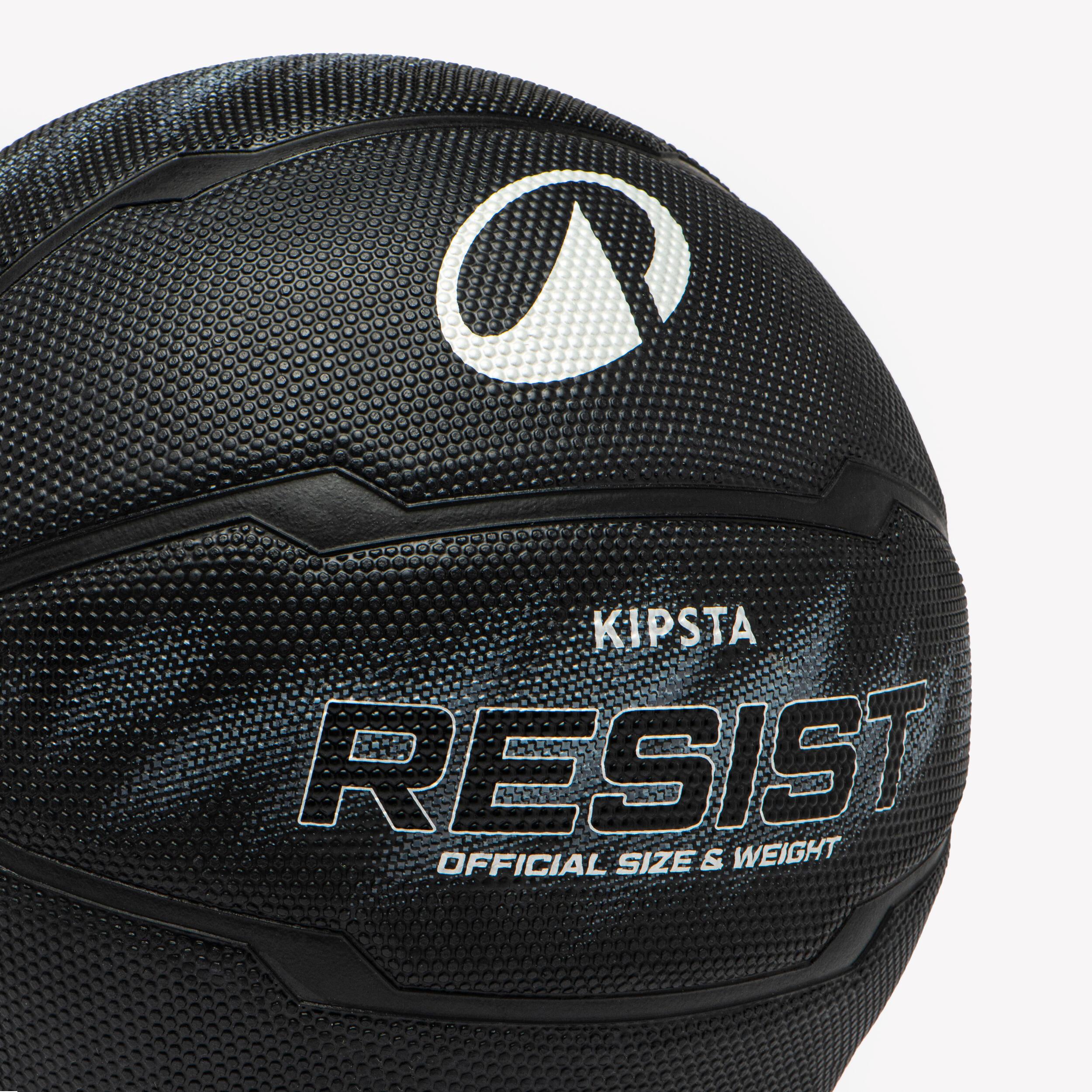 Košarkaška lopta veličine 7 Resist za dječake i muškarce crna - Decathlon